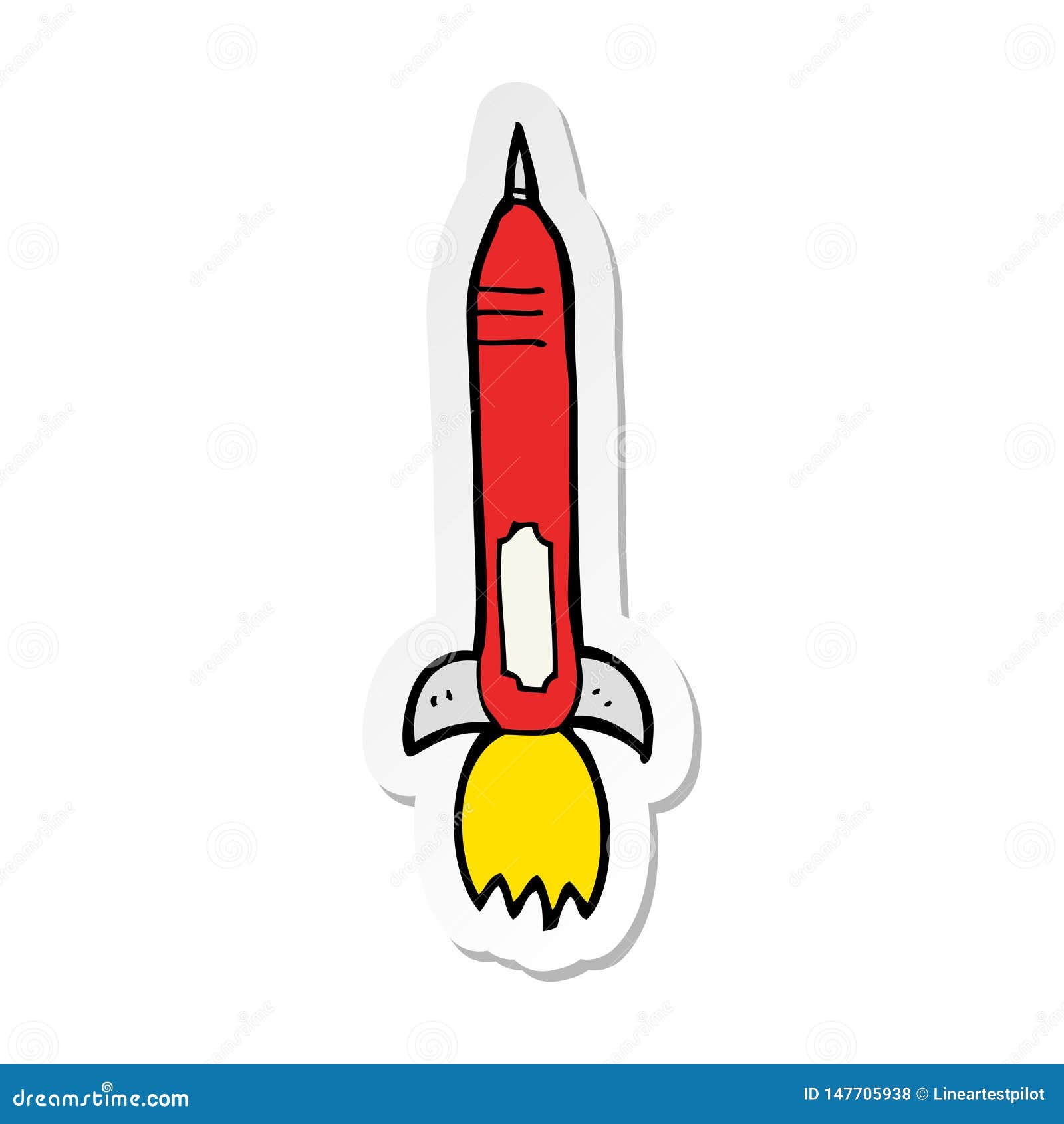 Sticker Missile Truck. Suitable For Education Symbol. Simple Design ...