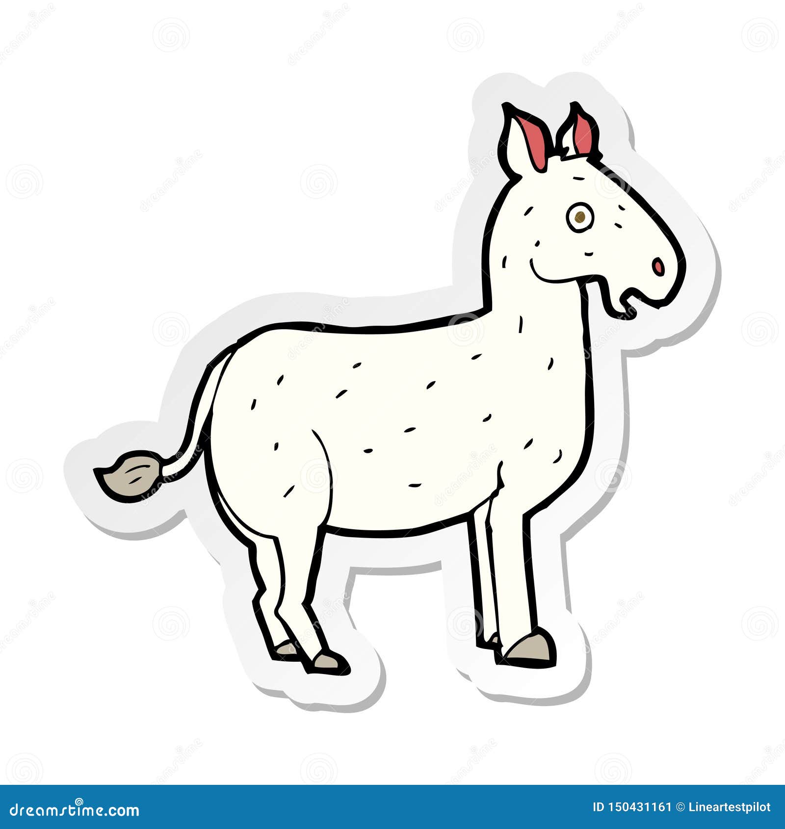 Sticker of a cartoon mule stock vector. Illustration of clip - 150431161