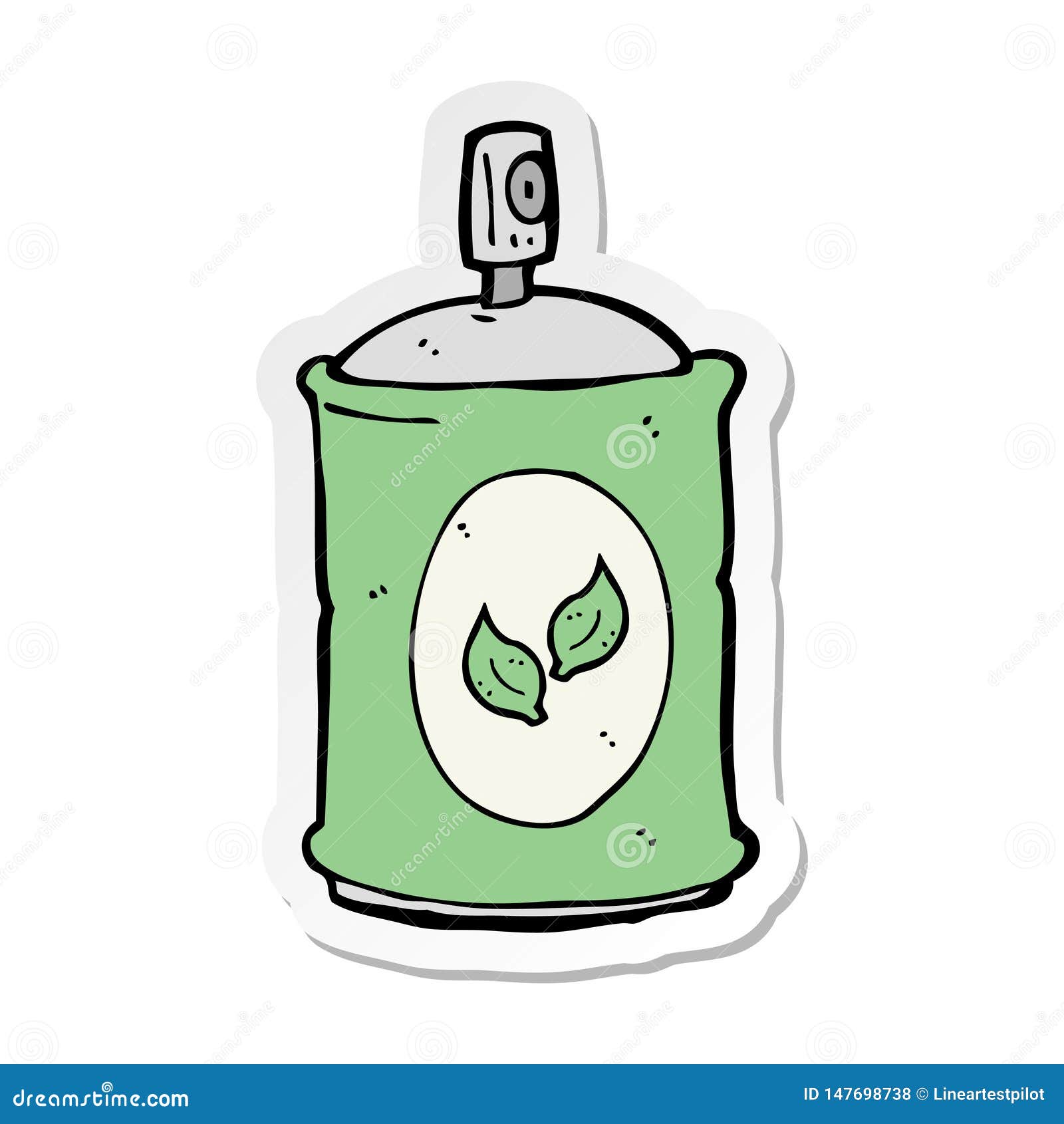 Sticker of a Cartoon Natural Spray Stock Vector - Illustration of ...