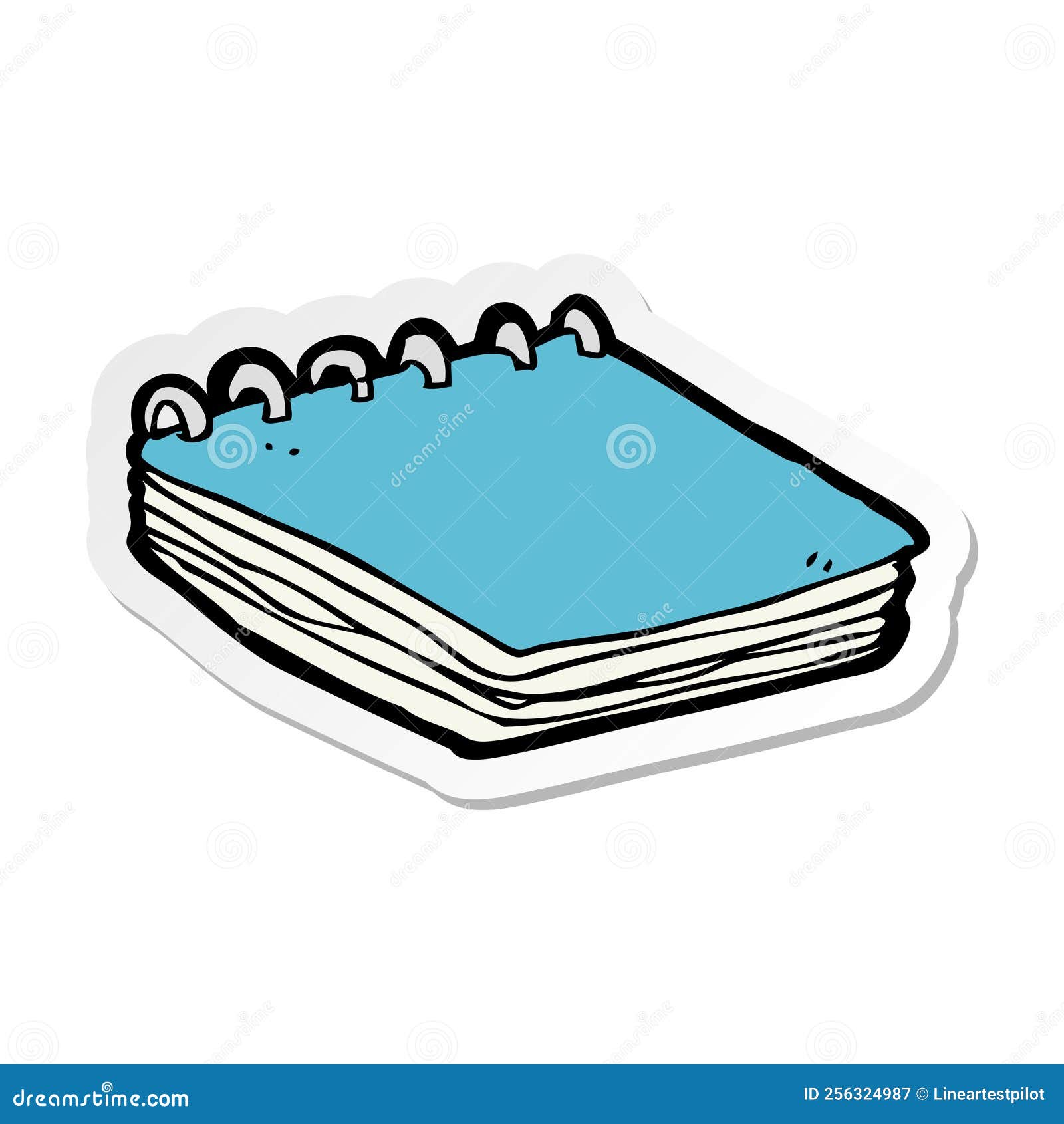 Sticker Of A Cartoon Notepad Picture. Image: 256324987
