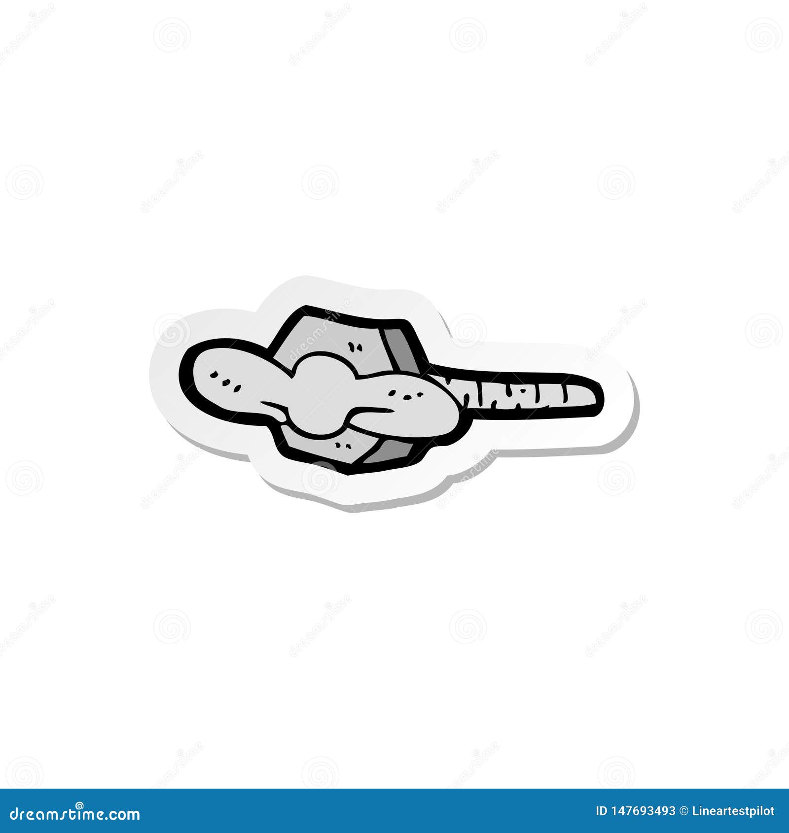 Sticker of a Cartoon Nut and Bolt Stock Vector - Illustration of design ...