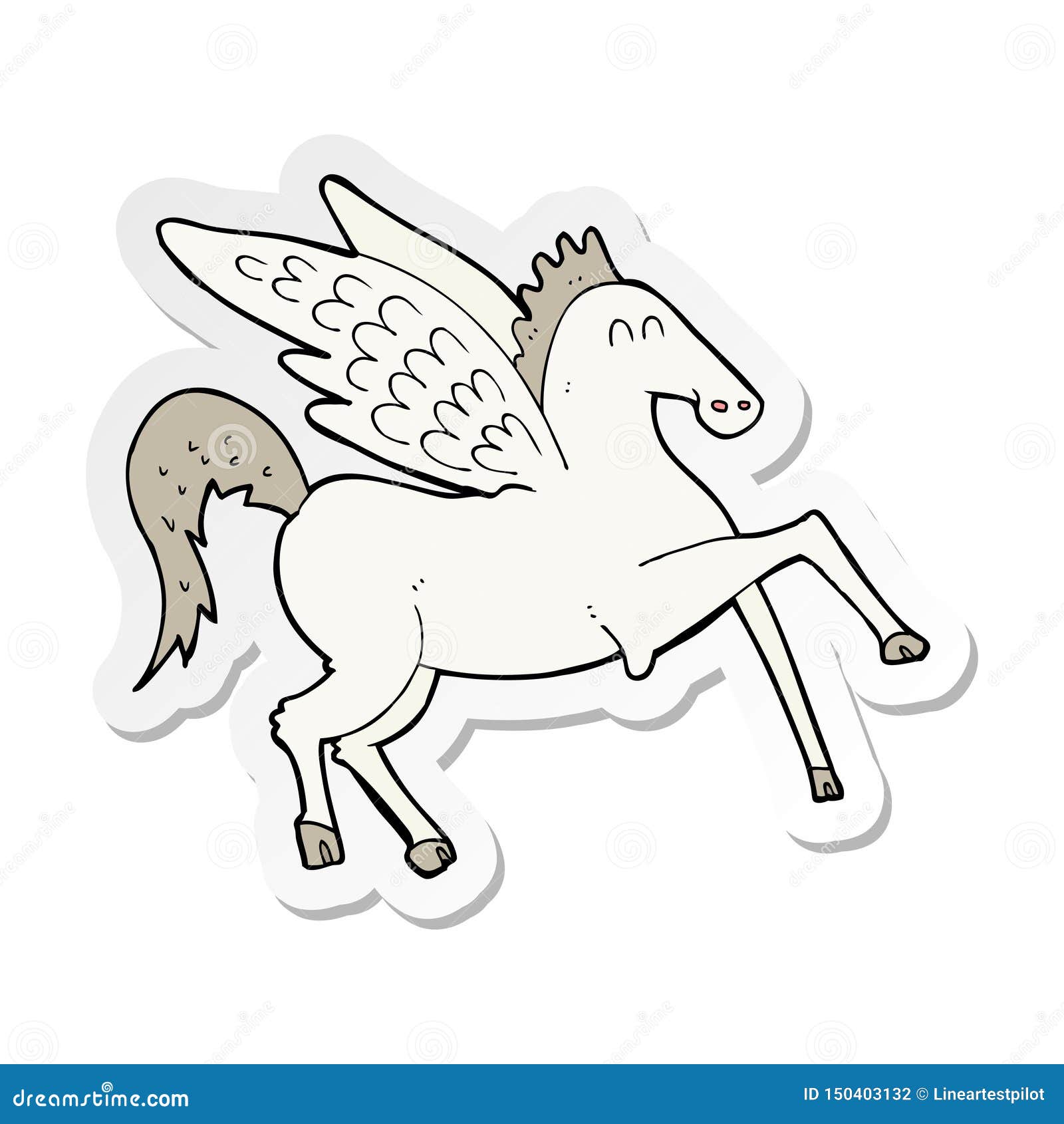 Cartoon Pegasus With Speech Bubble Royalty-Free Stock Photo ...