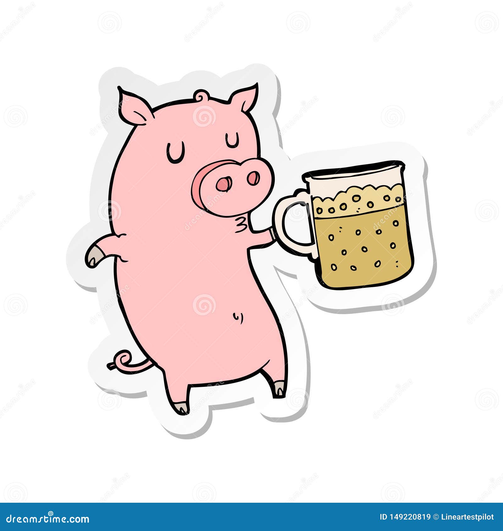 Pig Beer Drinking Stock Illustrations – 8 Pig Beer Drinking Stock ...