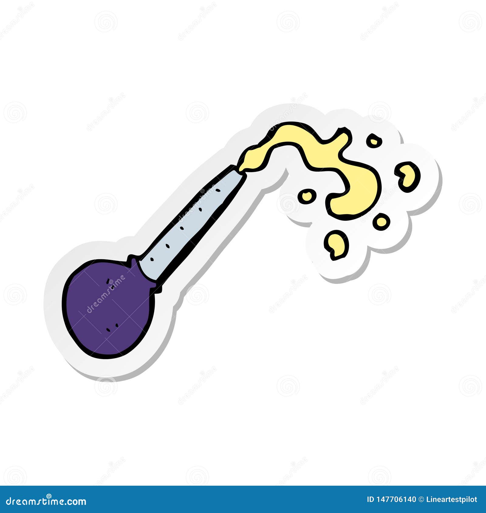 Sticker of a Cartoon Pipette Stock Vector - Illustration of symbol ...