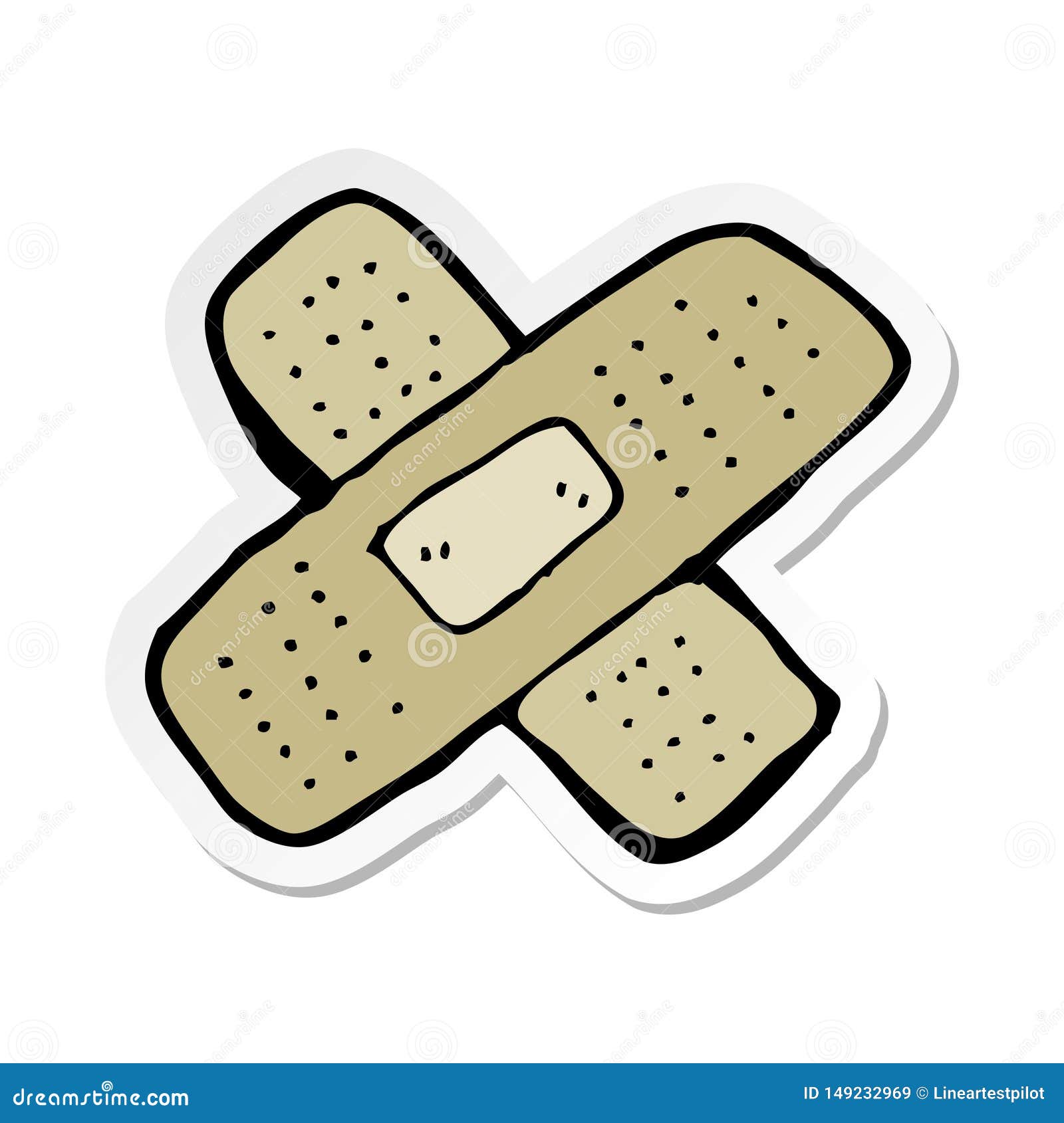 Sticker of a Cartoon Plaster Stock Vector - Illustration of design ...