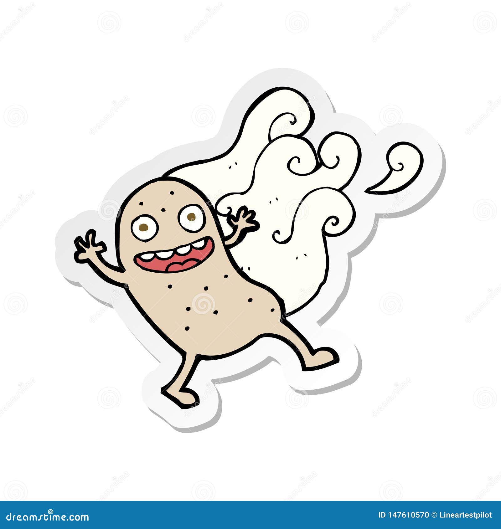 Sticker of a Cartoon Potato Stock Vector - Illustration of drawing ...