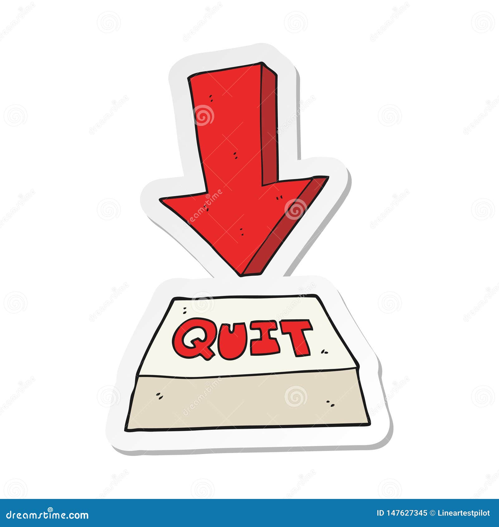 Quit Button On A Keyboard Stock Illustration | CartoonDealer.com #61678330