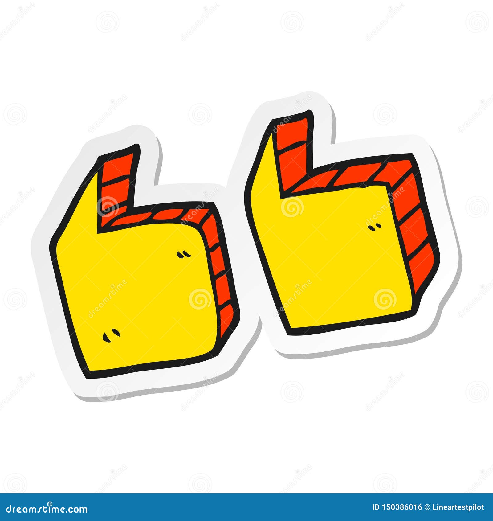 Sticker Of Marks Cartoon Vector | CartoonDealer.com #29573845
