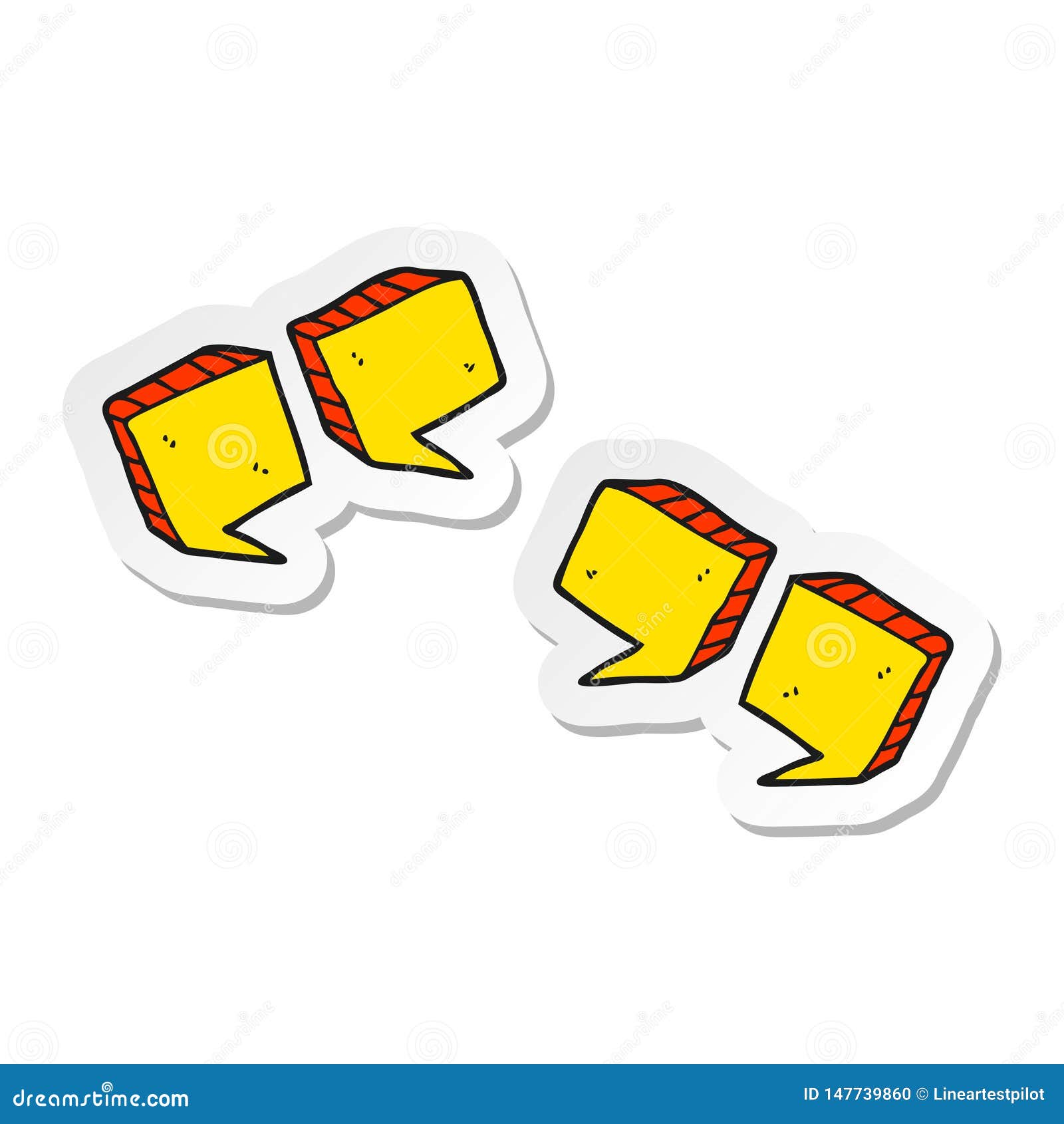 Sticker Of Marks Cartoon Vector | CartoonDealer.com #29573845