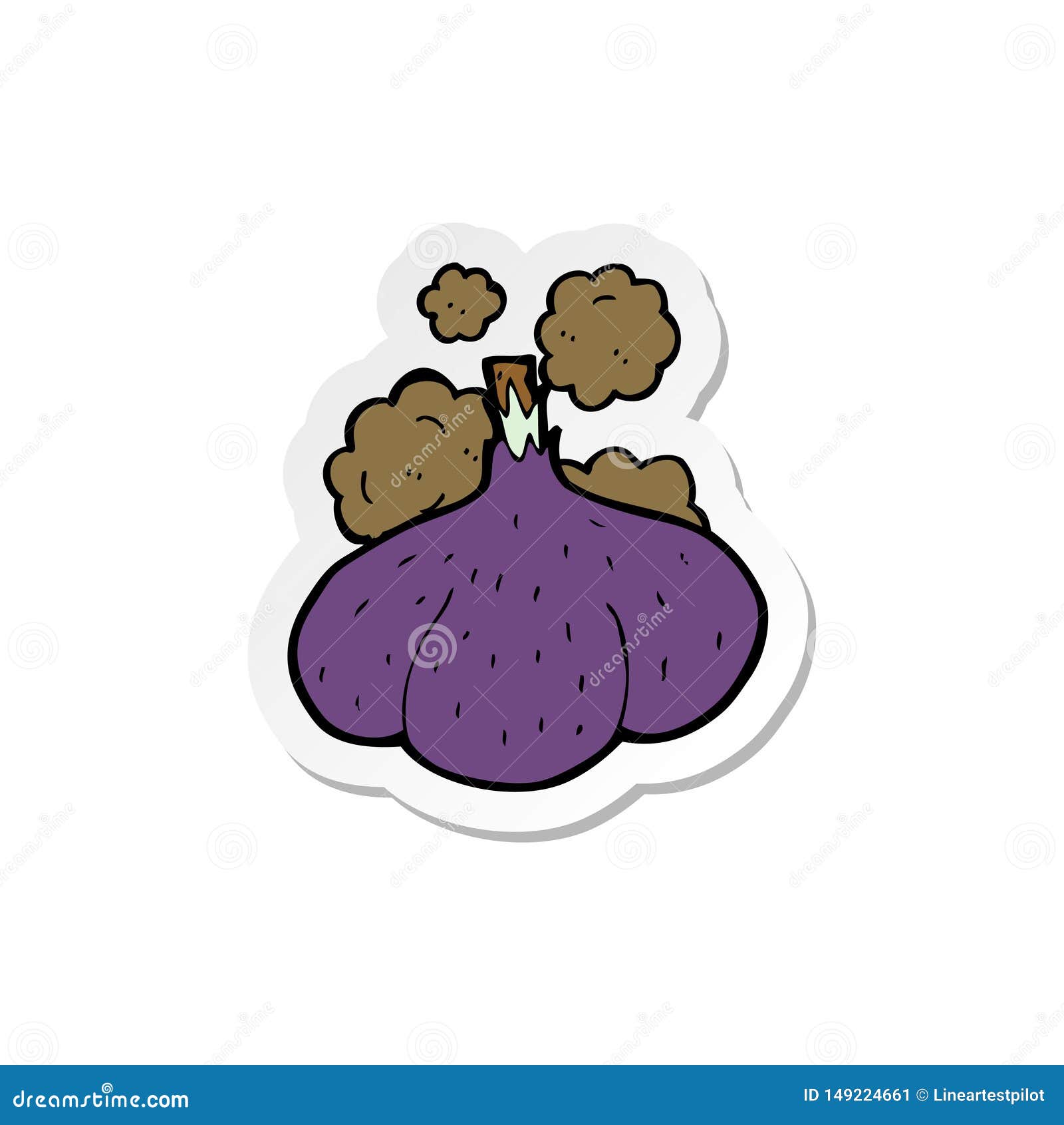 Sticker of a Cartoon Red Onion Stock Vector - Illustration of organic ...