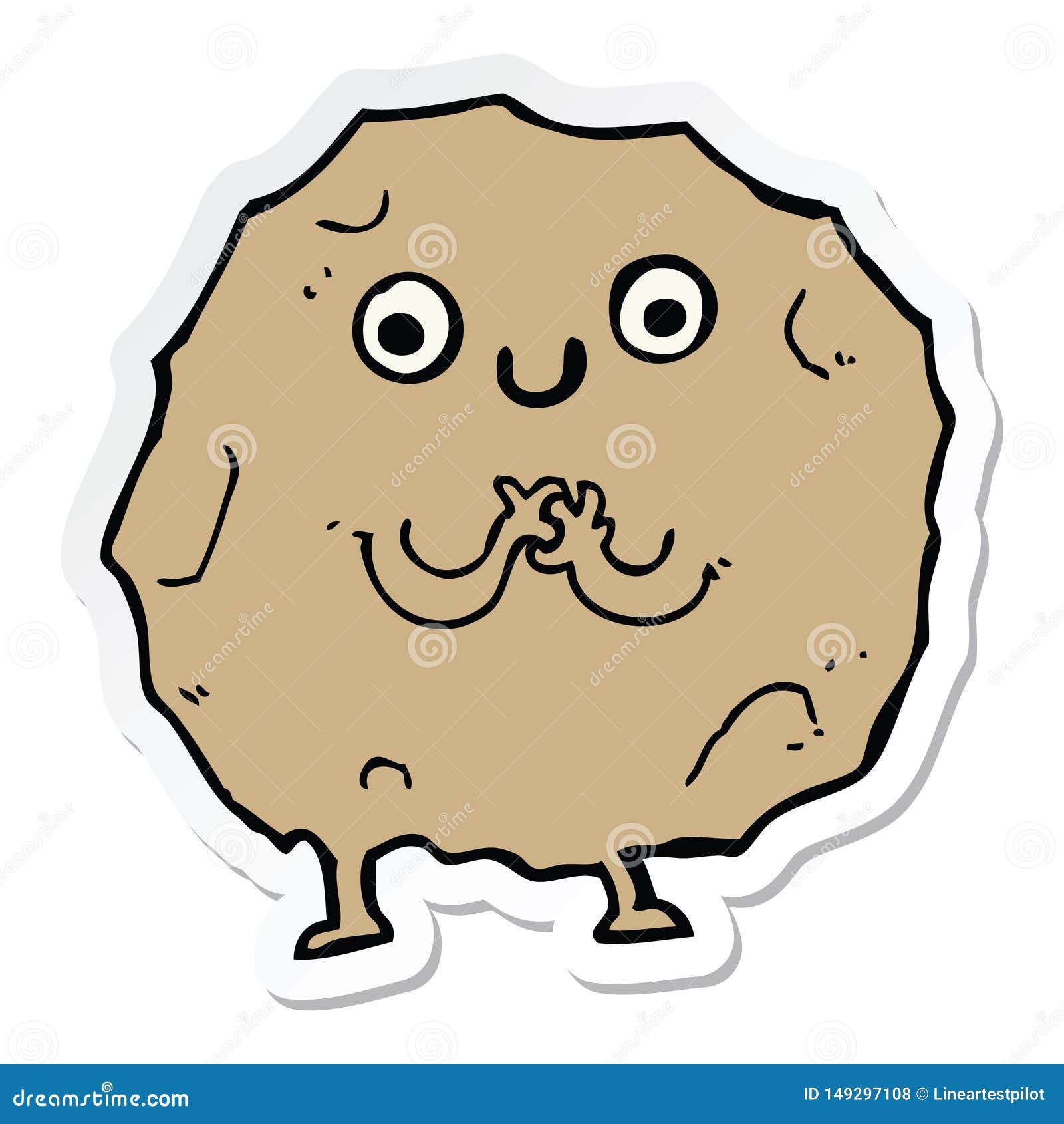 Sticker of a Cartoon Rock Character Stock Vector - Illustration of icon ...