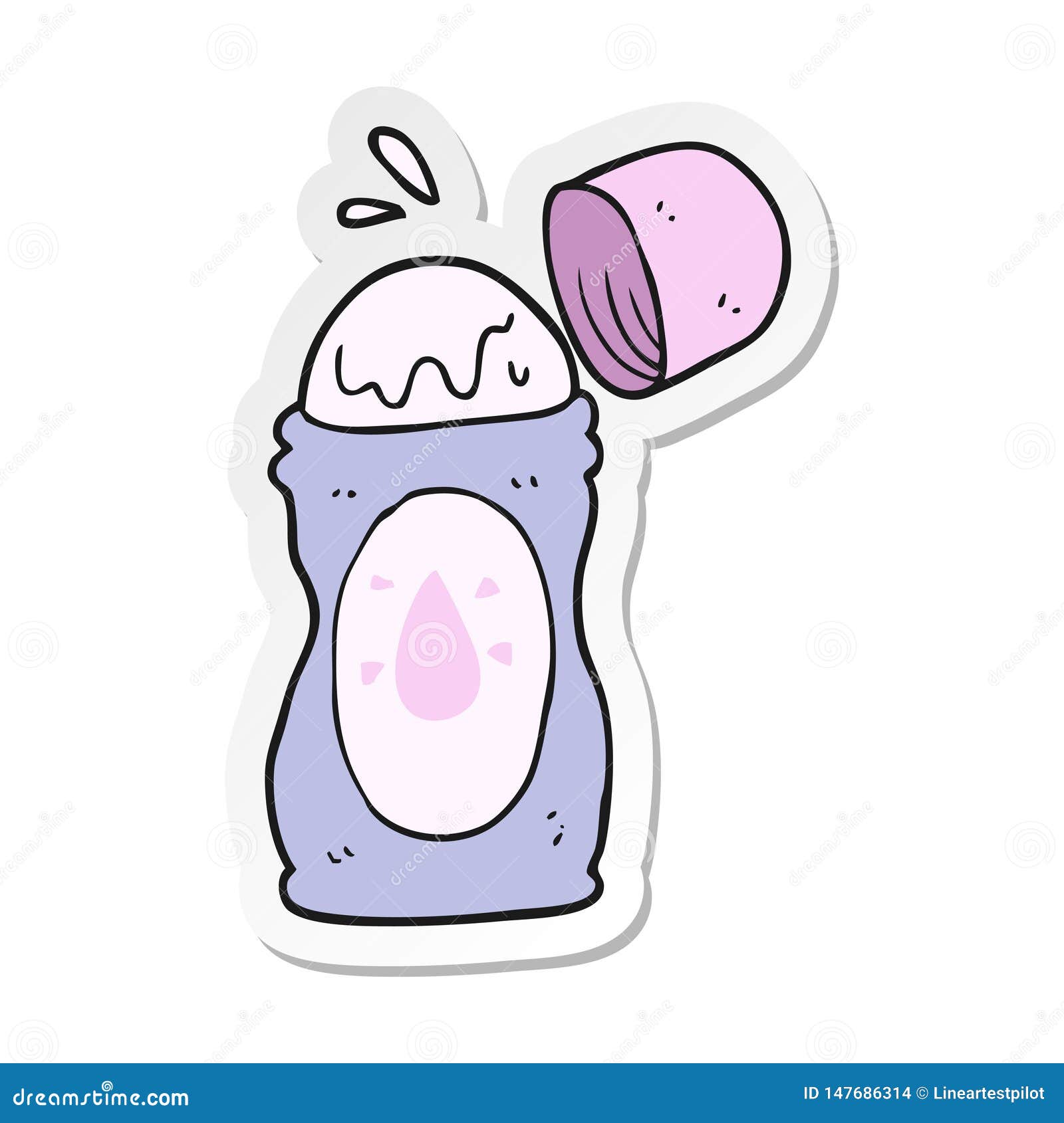Sticker of a Cartoon Roll on Deodorant Stock Vector - Illustration of ...