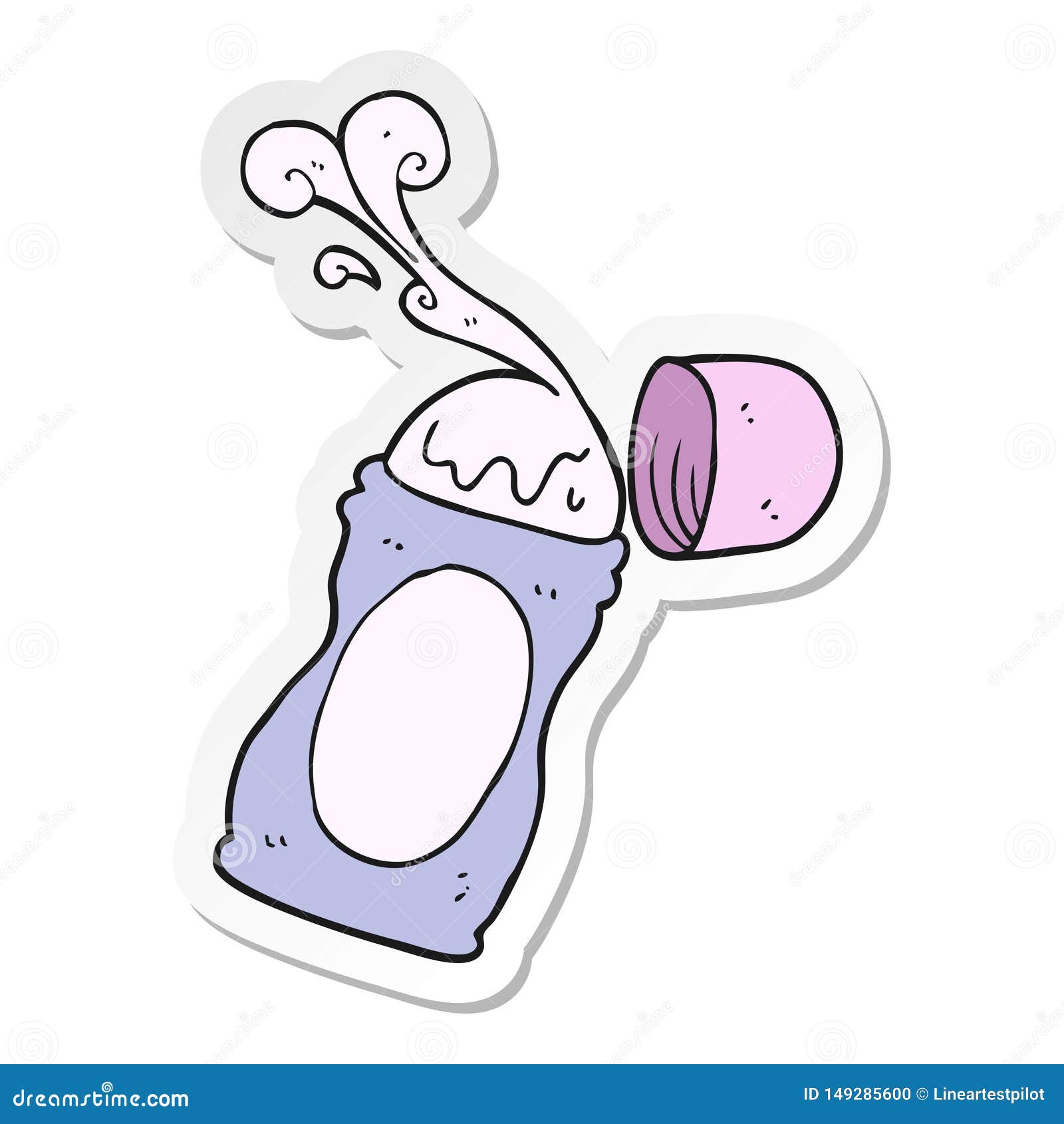 Sticker of a Cartoon Roll on Deodorant Stock Vector - Illustration of ...