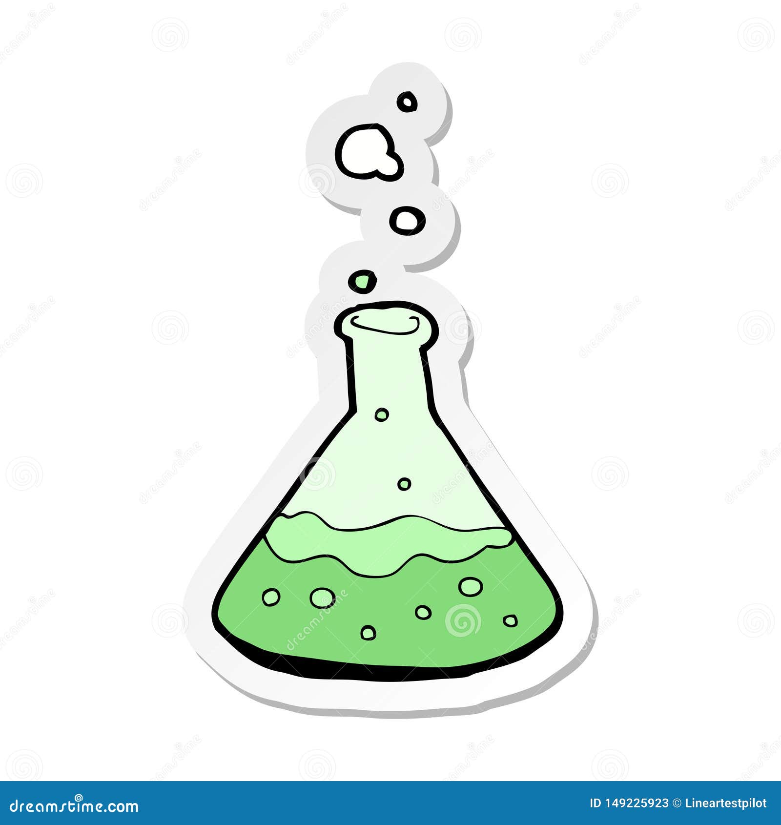 Sticker of a Cartoon Science Chemicals Stock Vector - Illustration of ...