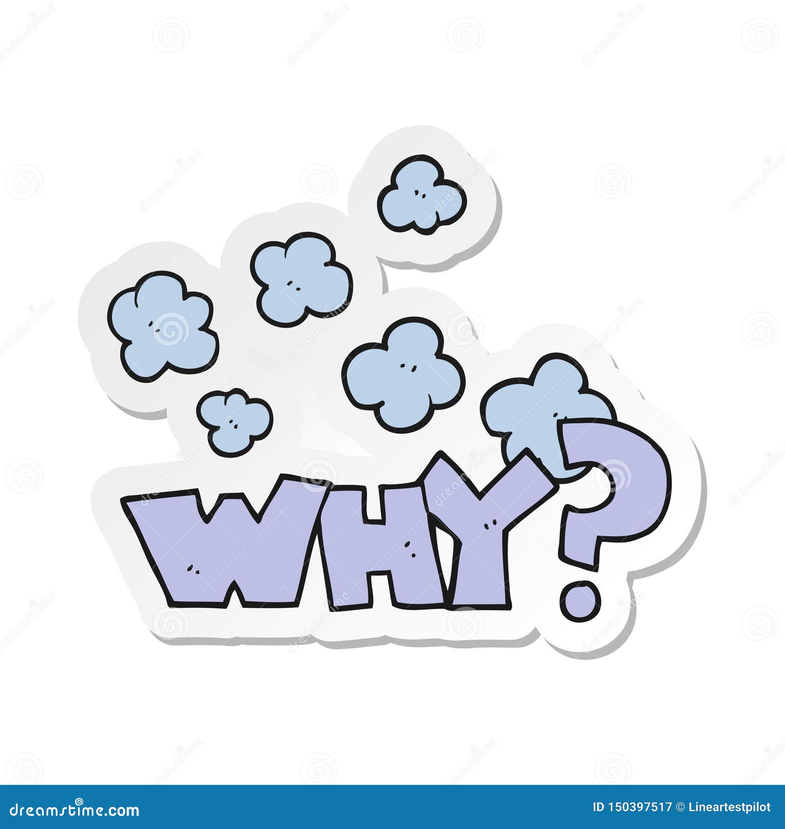 Sticker of a Cartoon Shout WHY Stock Vector - Illustration of ...