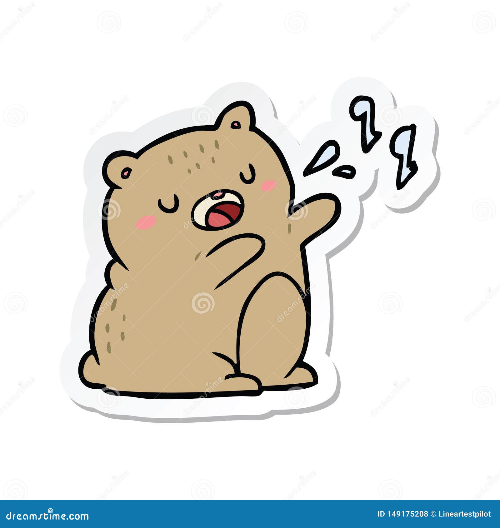 Singing Bear Cartoon Illustration | CartoonDealer.com #39313434