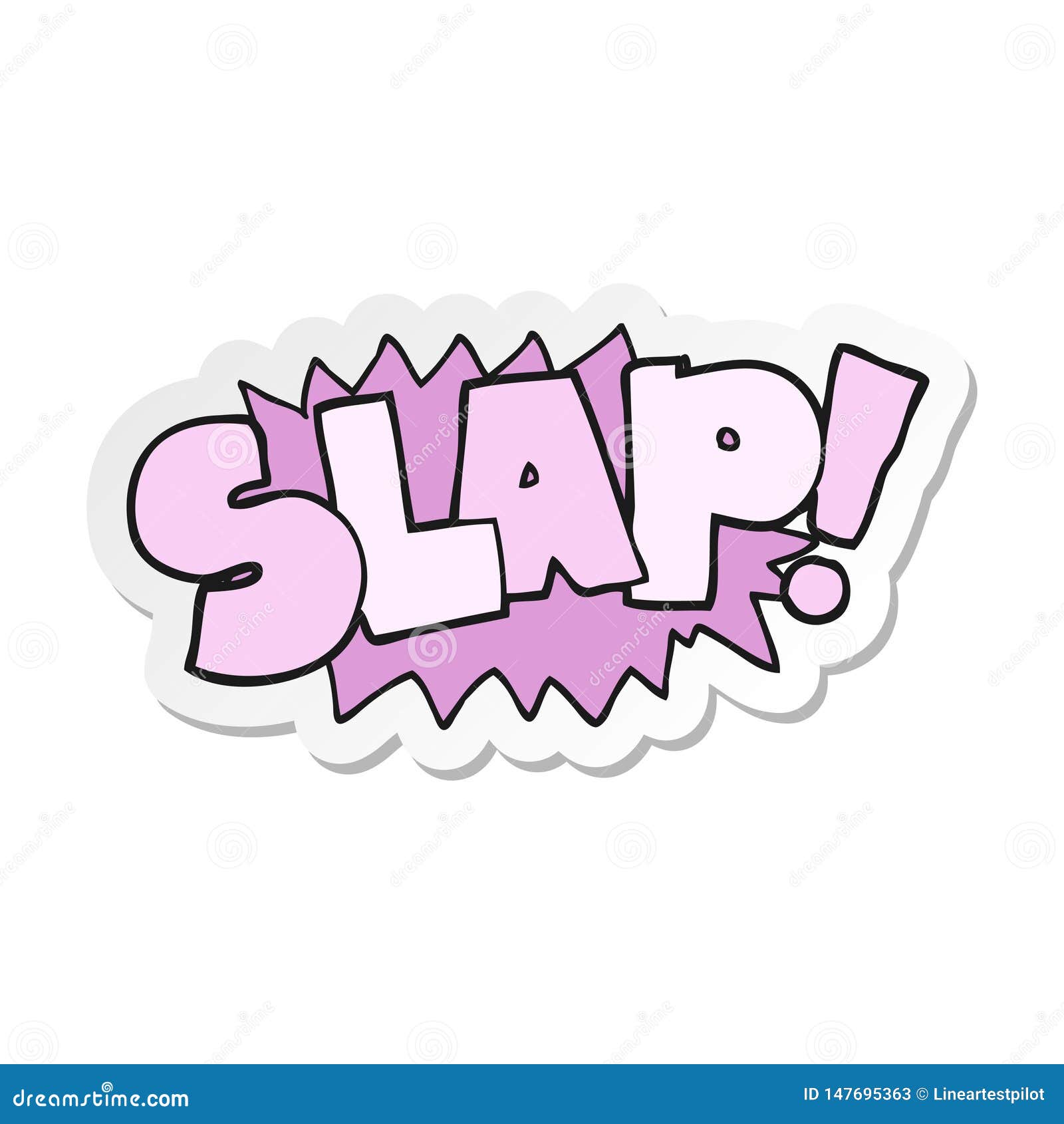 Sticker of a Cartoon Slap Symbol Stock Vector - Illustration of icon ...