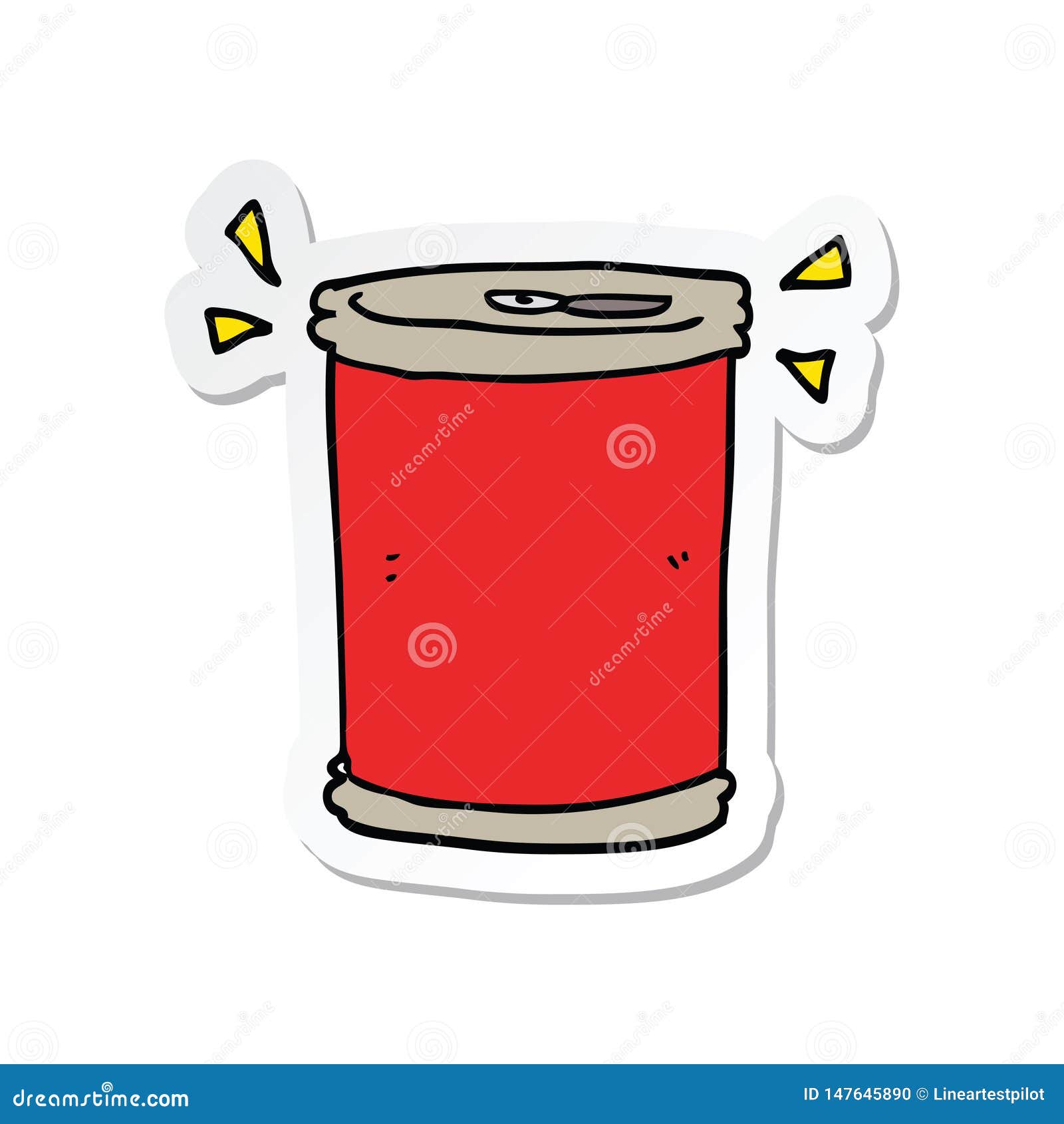 Sticker of a Cartoon Soda Can Stock Vector - Illustration of cartoon ...