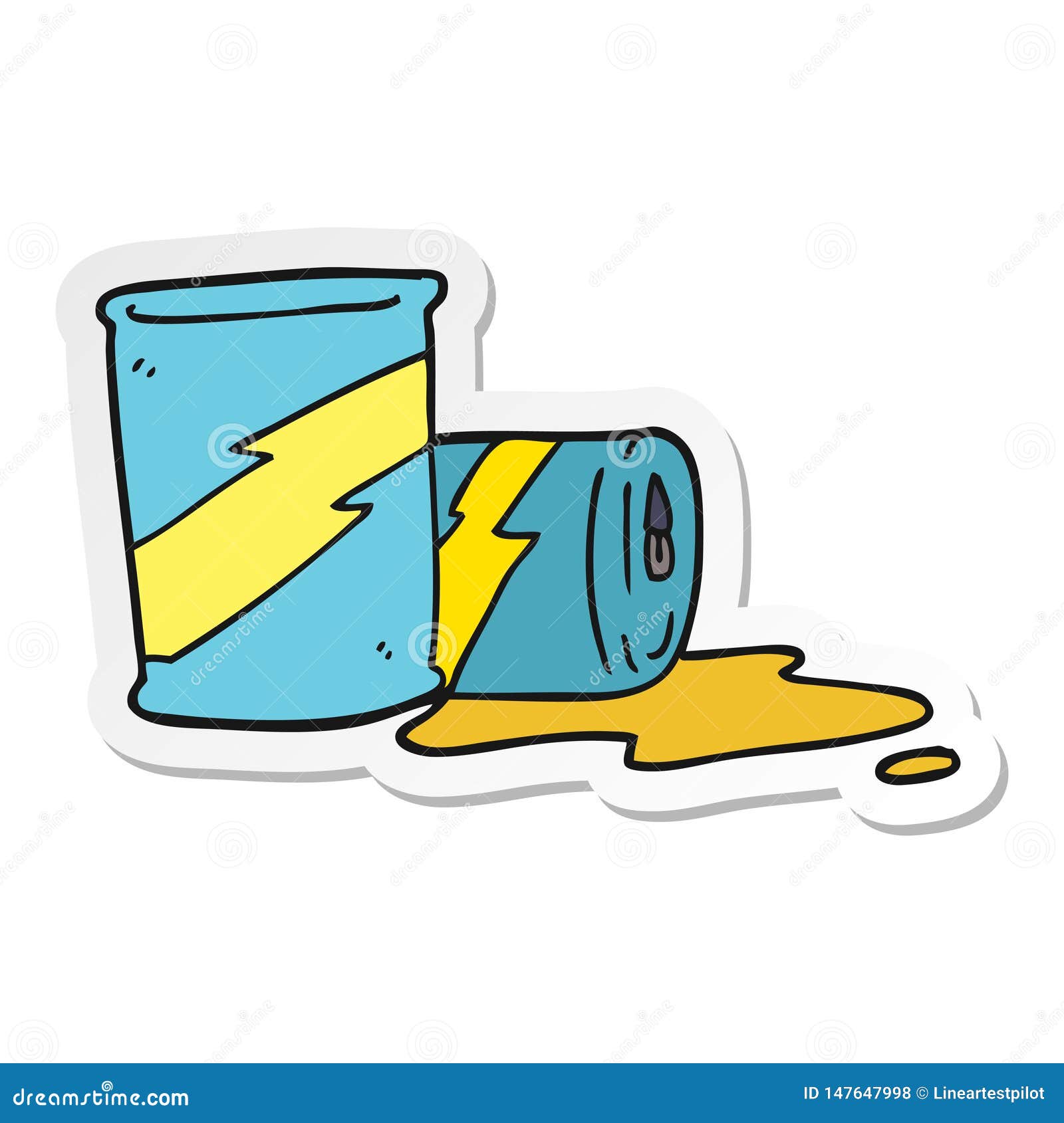 Sticker of a Cartoon Soda Cans Stock Vector - Illustration of fizzy ...