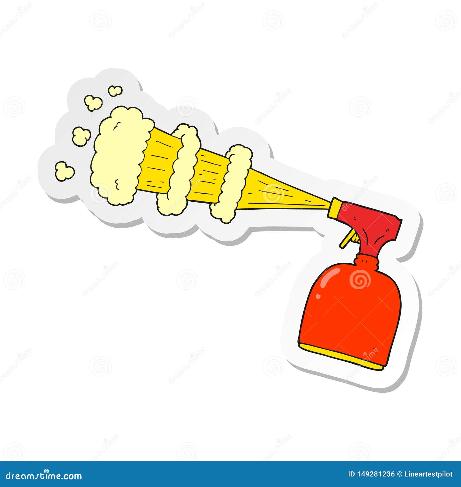 Sticker of a Cartoon Spray Bottle Stock Vector - Illustration of ...