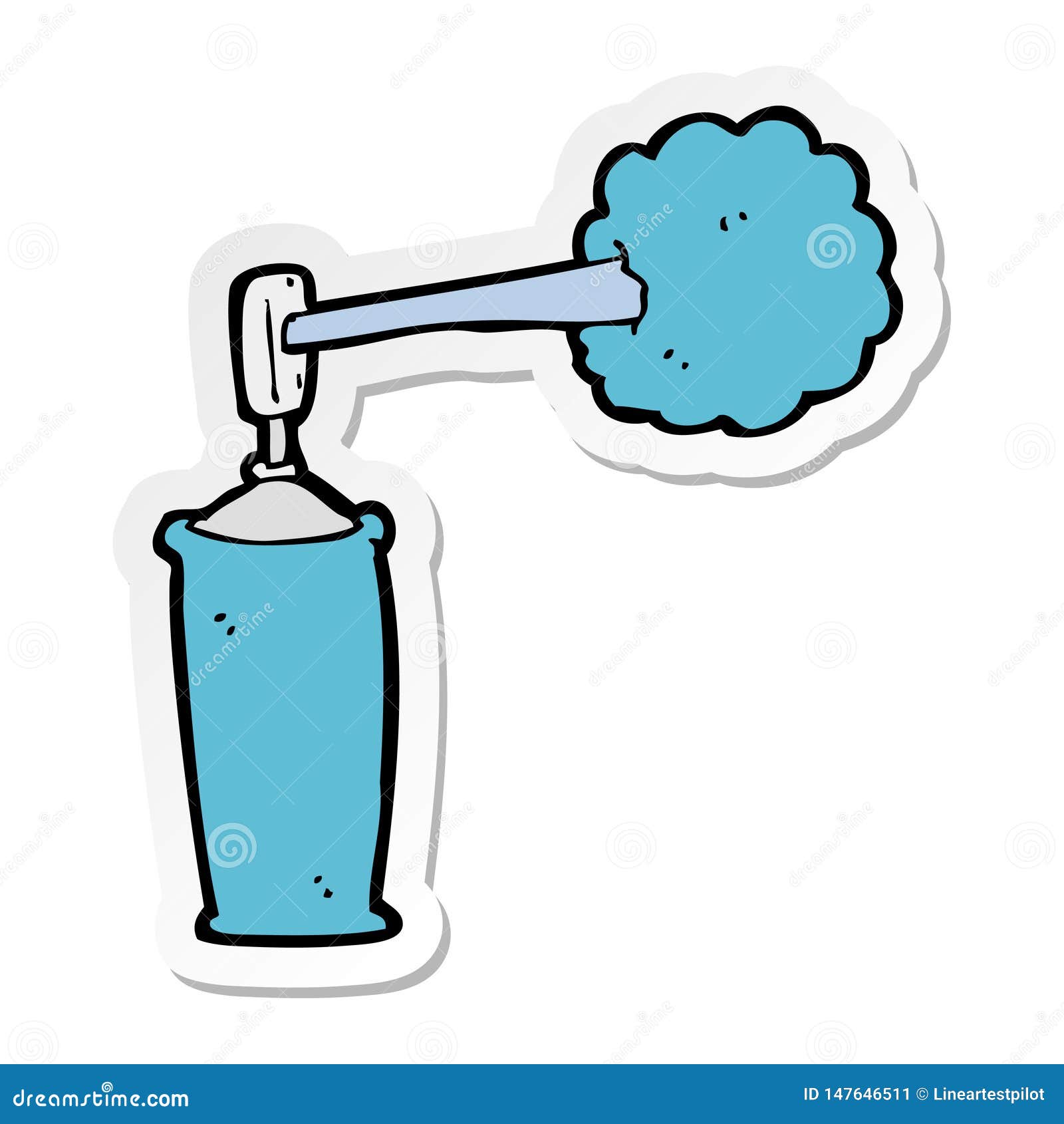 Sticker of a Cartoon Spray Can Stock Vector - Illustration of icon ...