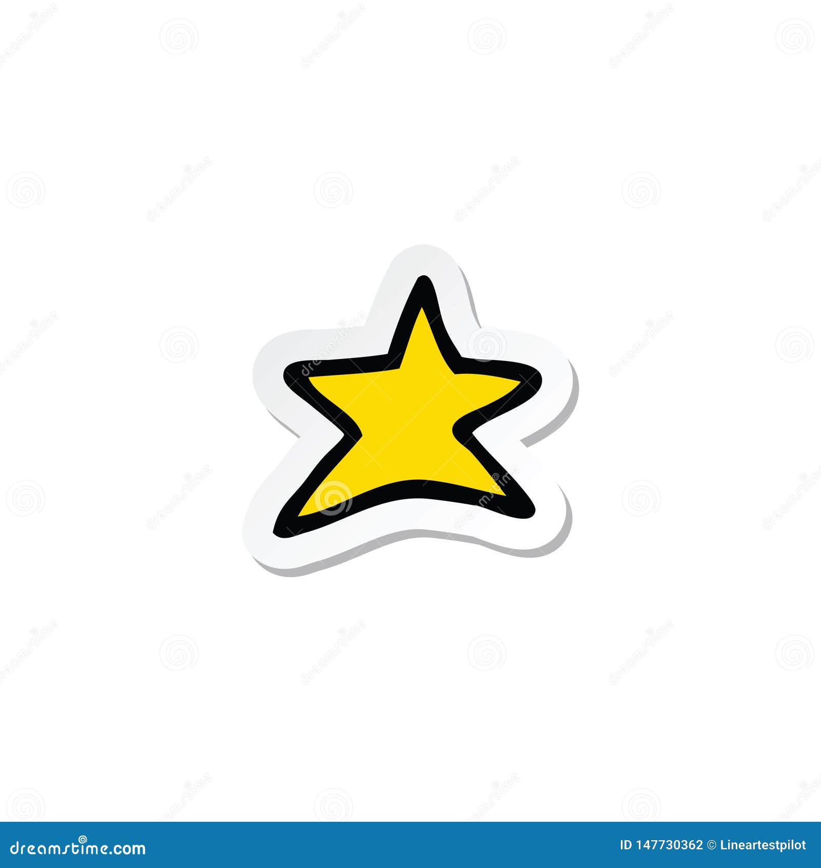 Sticker of a Cartoon Star Symbol Stock Vector - Illustration of icon ...