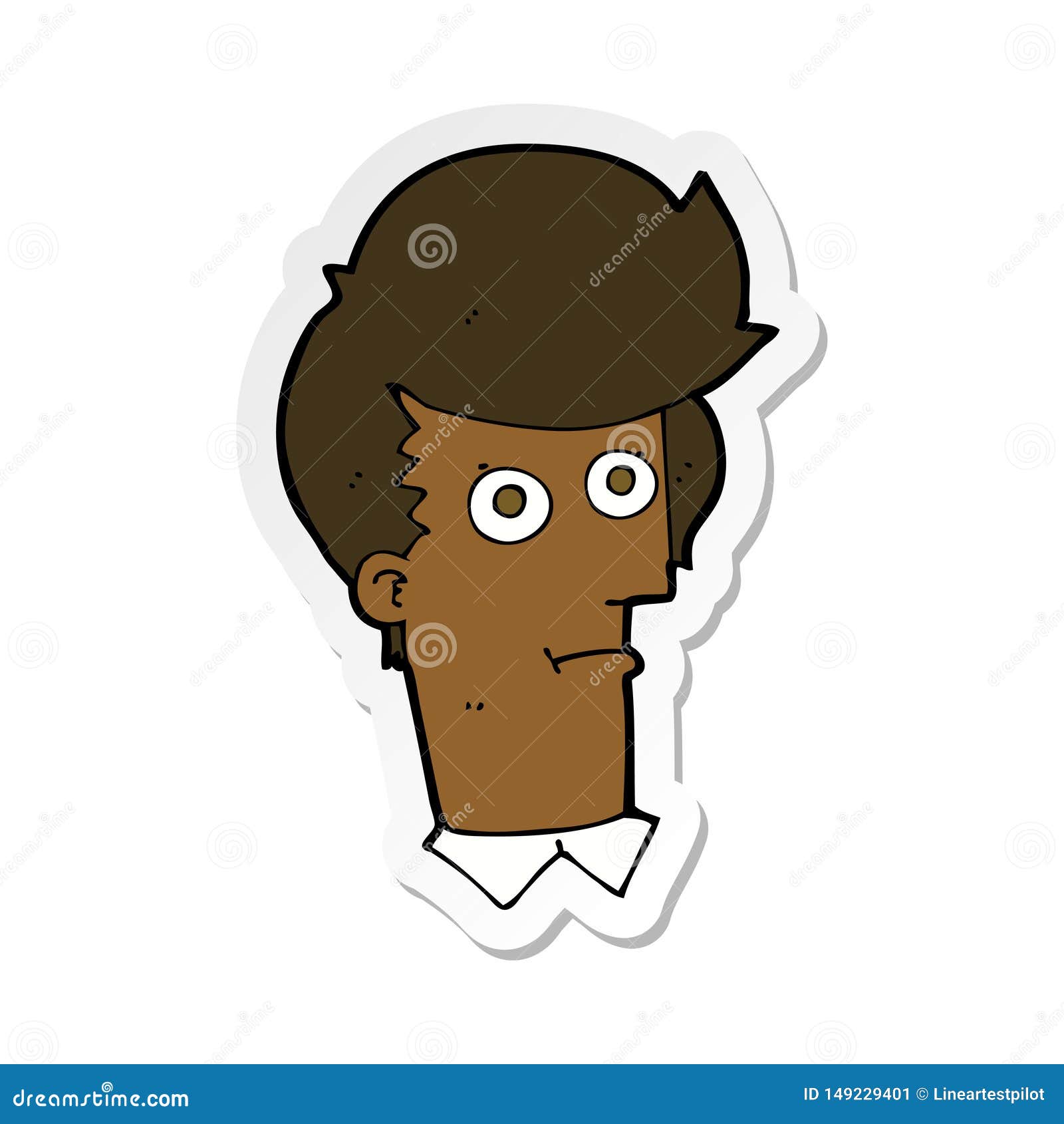 Cartoon Staring Man | CartoonDealer.com #38062079