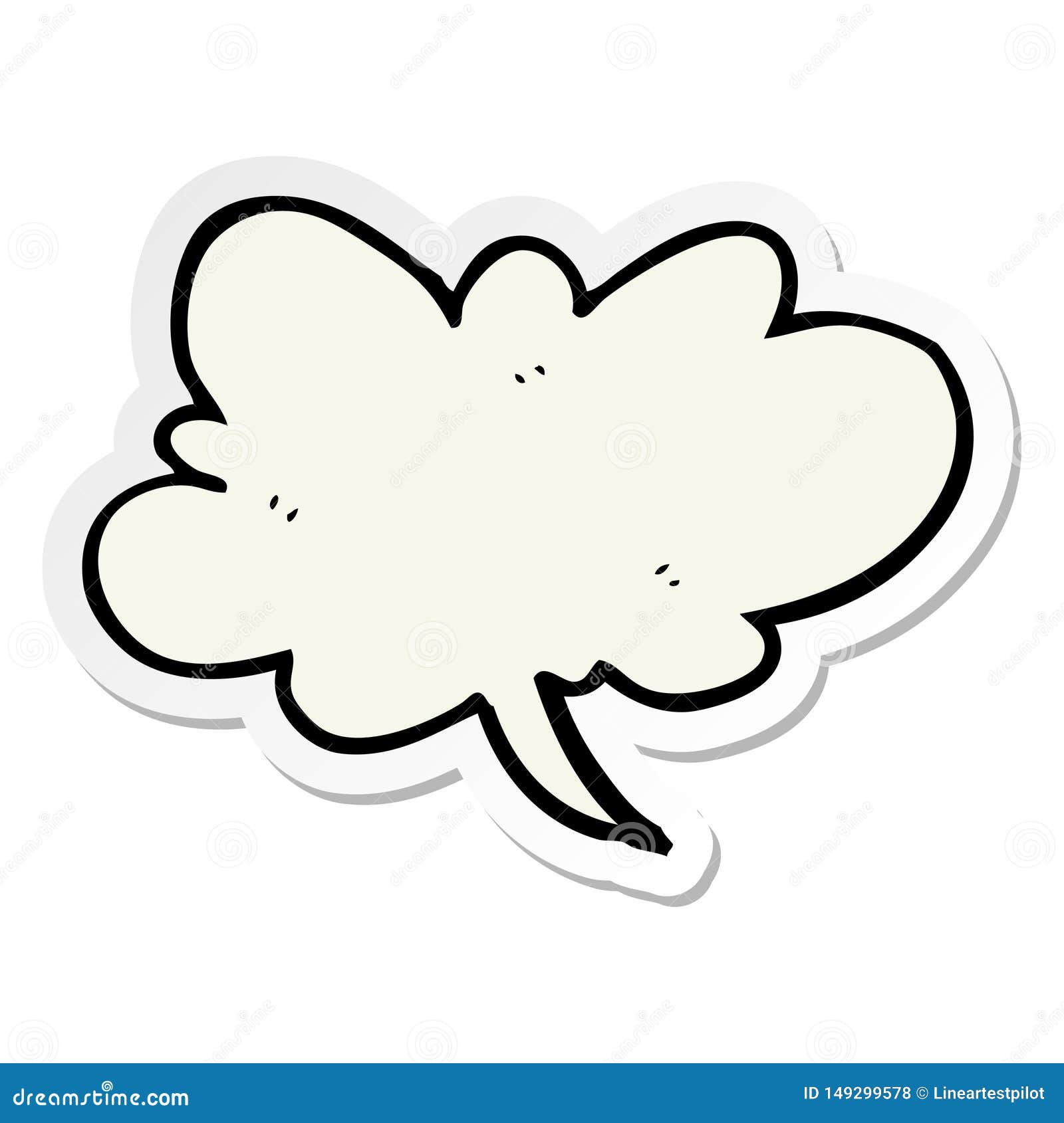 Sticker of a Cartoon Steam Design Element Stock Vector - Illustration ...