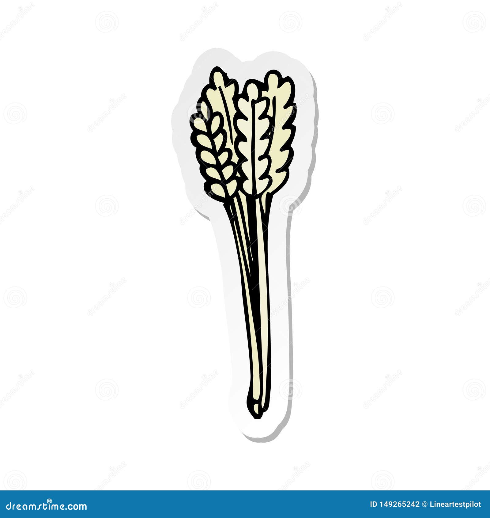 Sticker of a cartoon straw stock vector. Illustration of crazy - 149265242