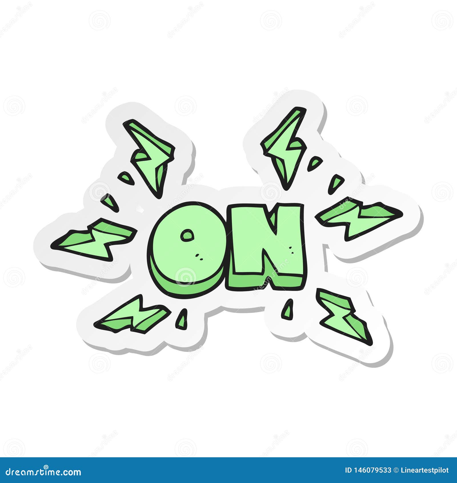 Sticker of a Cartoon on Symbol Stock Vector - Illustration of artwork ...