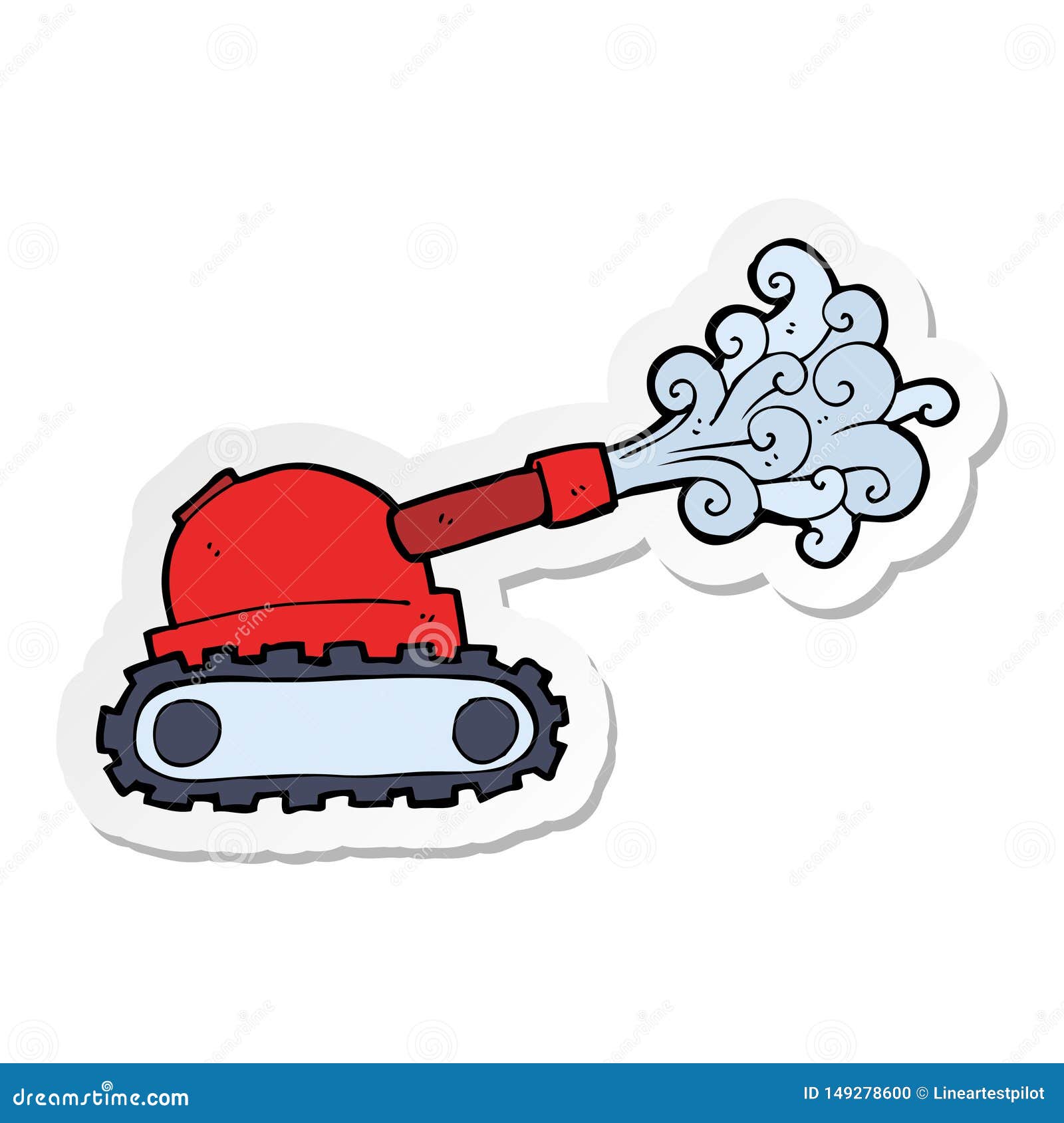 Sticker of a cartoon tank stock vector. Illustration of sticker - 149278600