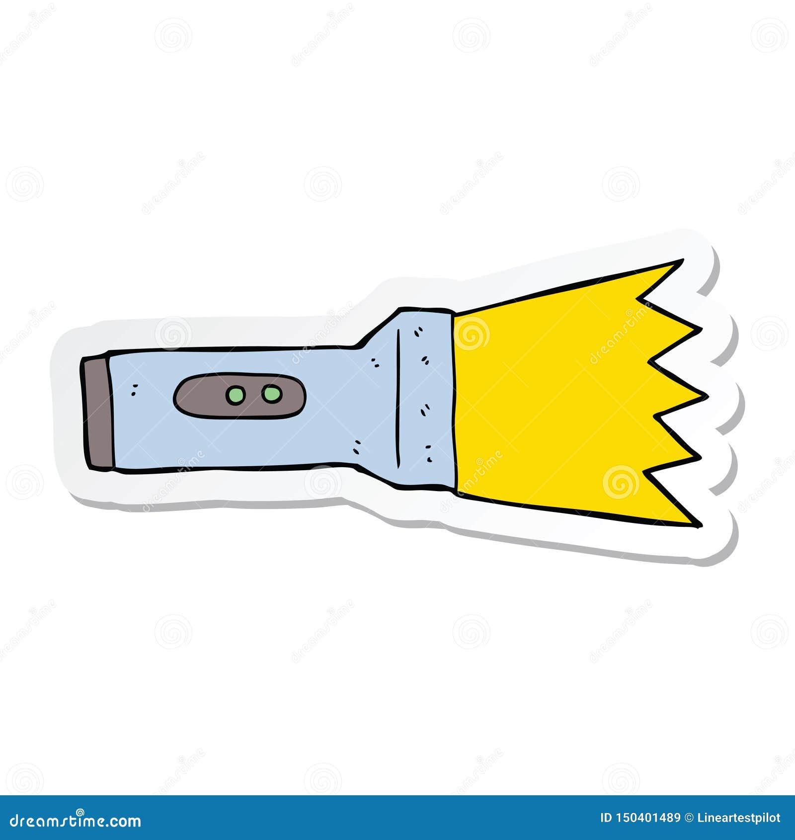 Cartoon Set Of Torch And Flint Isolated On White Background. Adventure ...