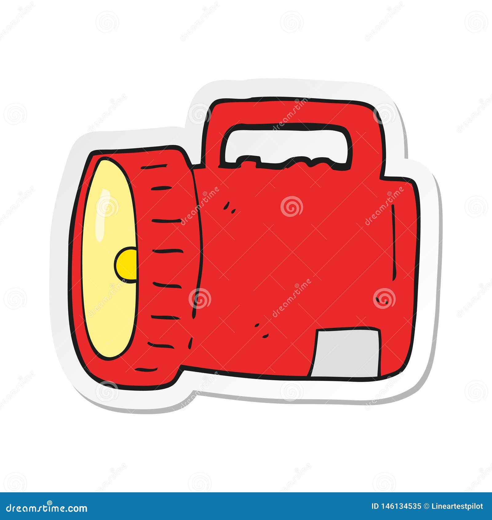 Sticker of a cartoon torch stock vector. Illustration of artwork ...