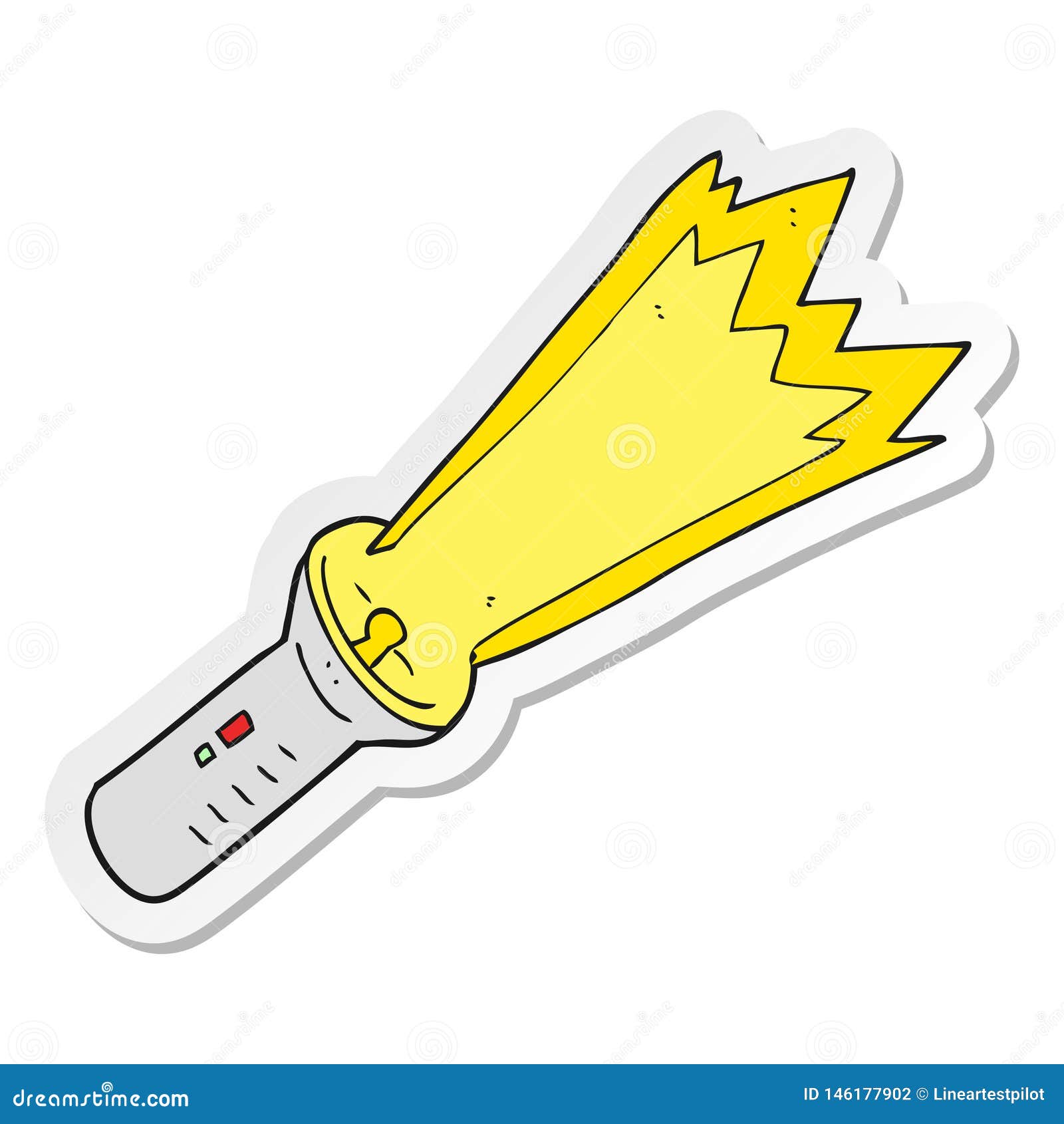 Sticker of a cartoon torch stock vector. Illustration of clipart ...