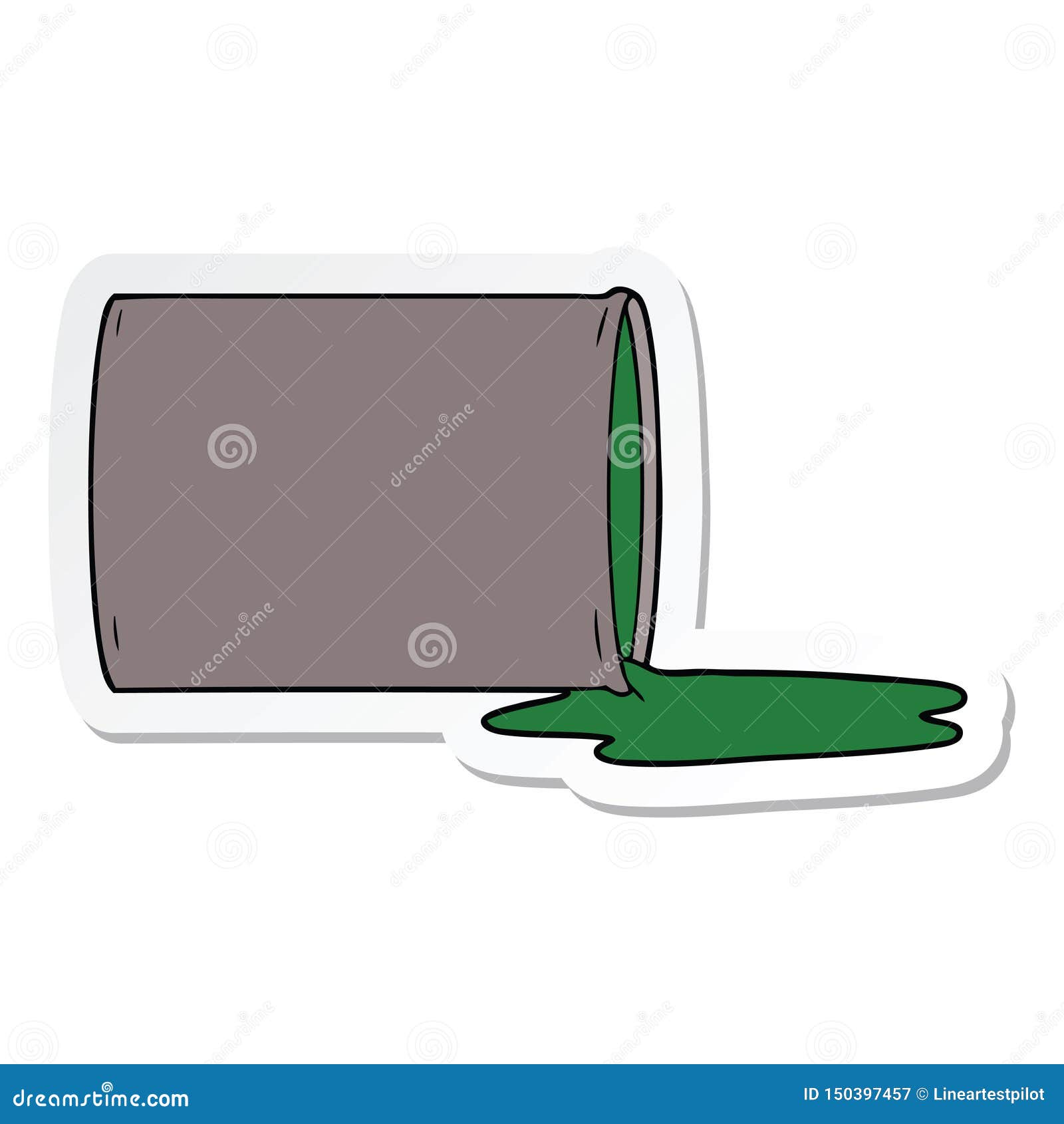 Sticker of a Cartoon Toxic Waste Stock Vector - Illustration of toxic ...