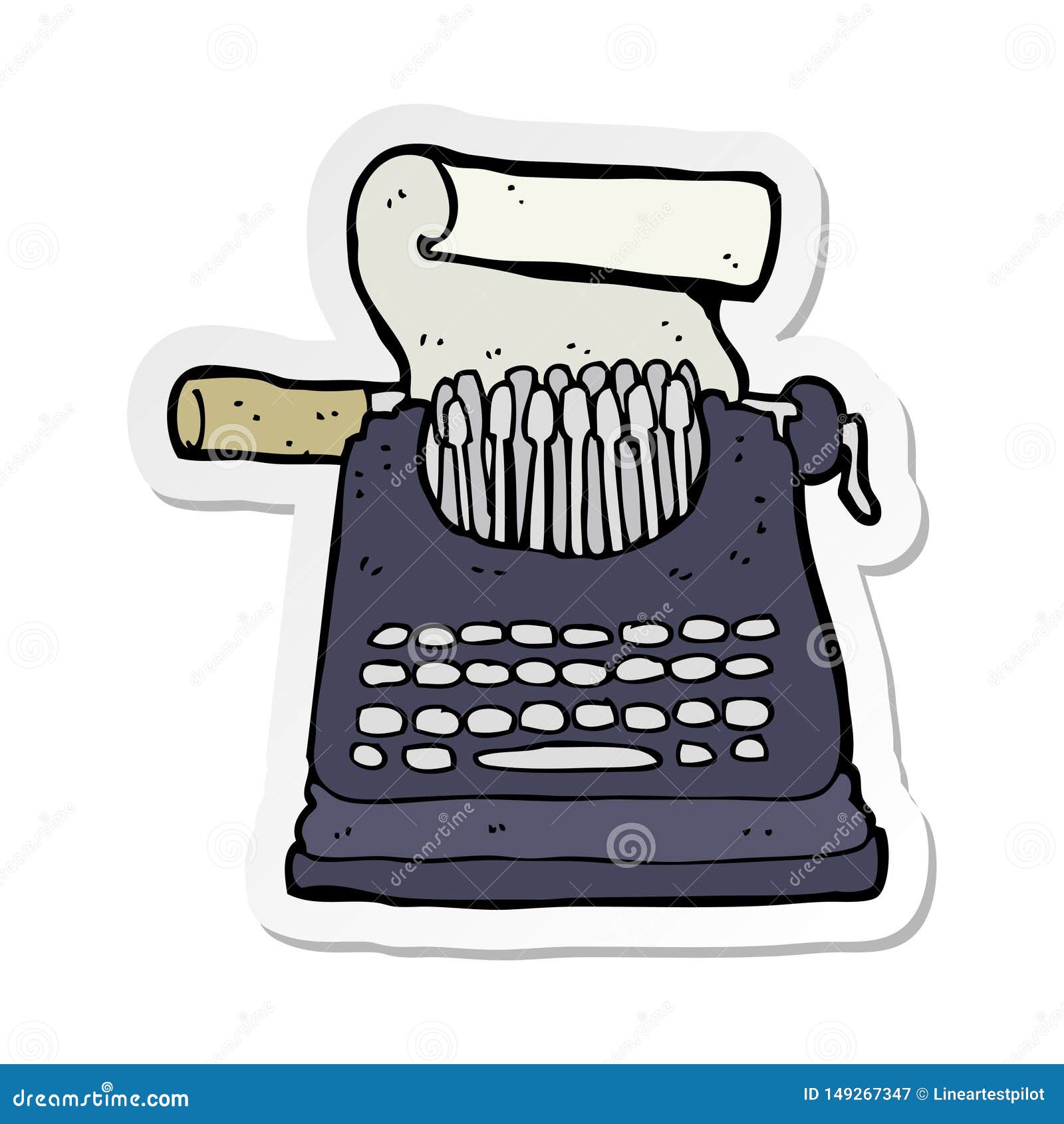 Cartoon Typewriter Stock Image | CartoonDealer.com #37032337