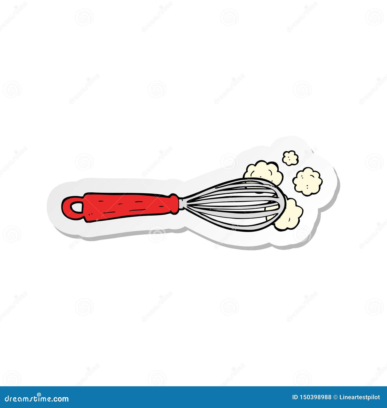 Sticker of a cartoon whisk stock vector. Illustration of funny - 150398988