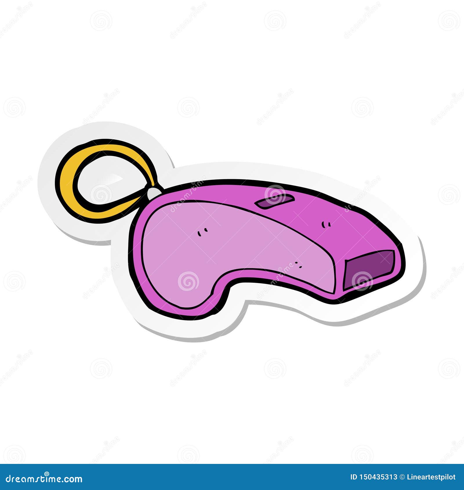 Sticker of a Cartoon Whistle Stock Vector - Illustration of sticker ...