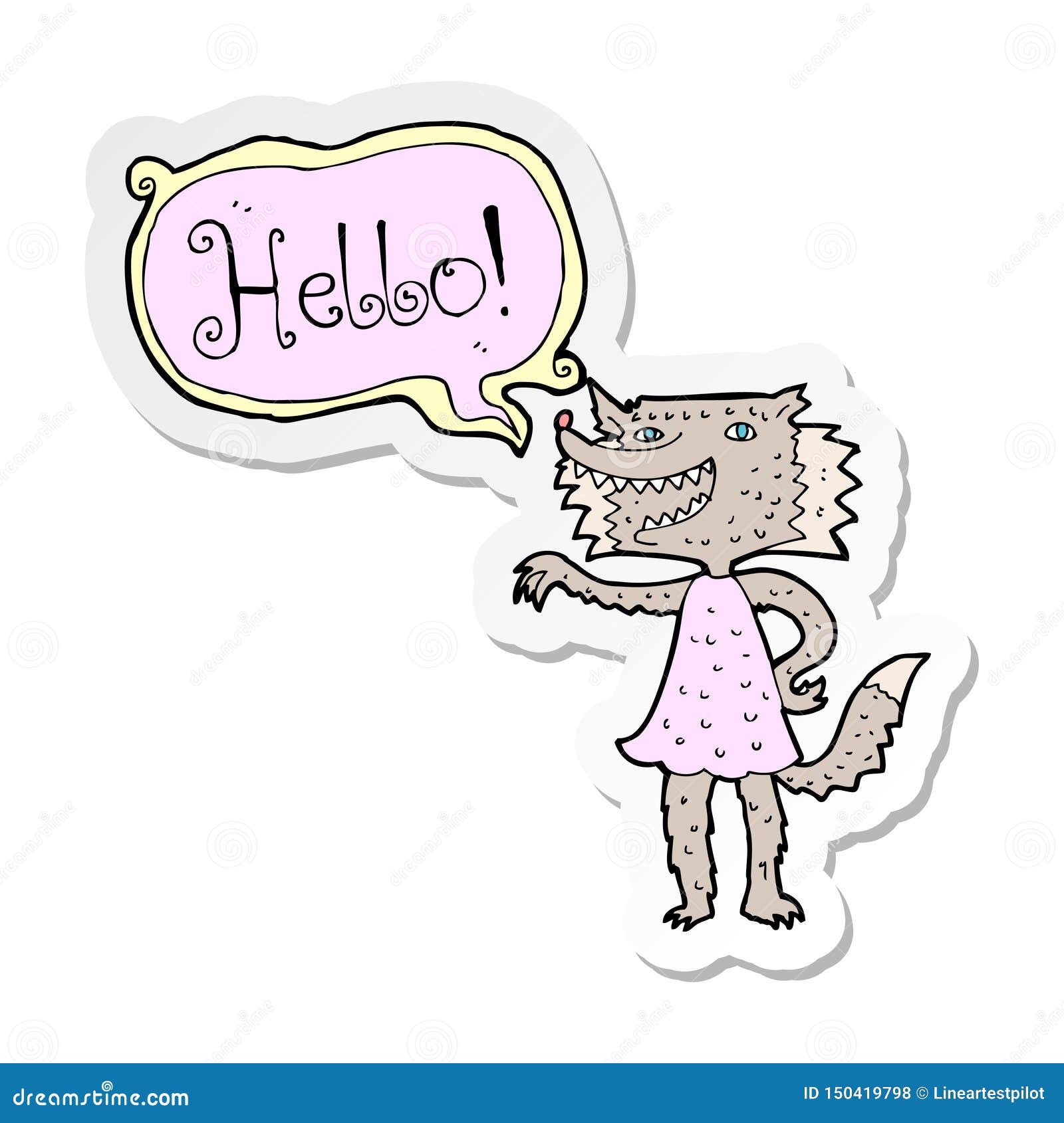 Cartoon Wolf Girl Saying Hello Stock Illustrations – 3 Cartoon Wolf ...
