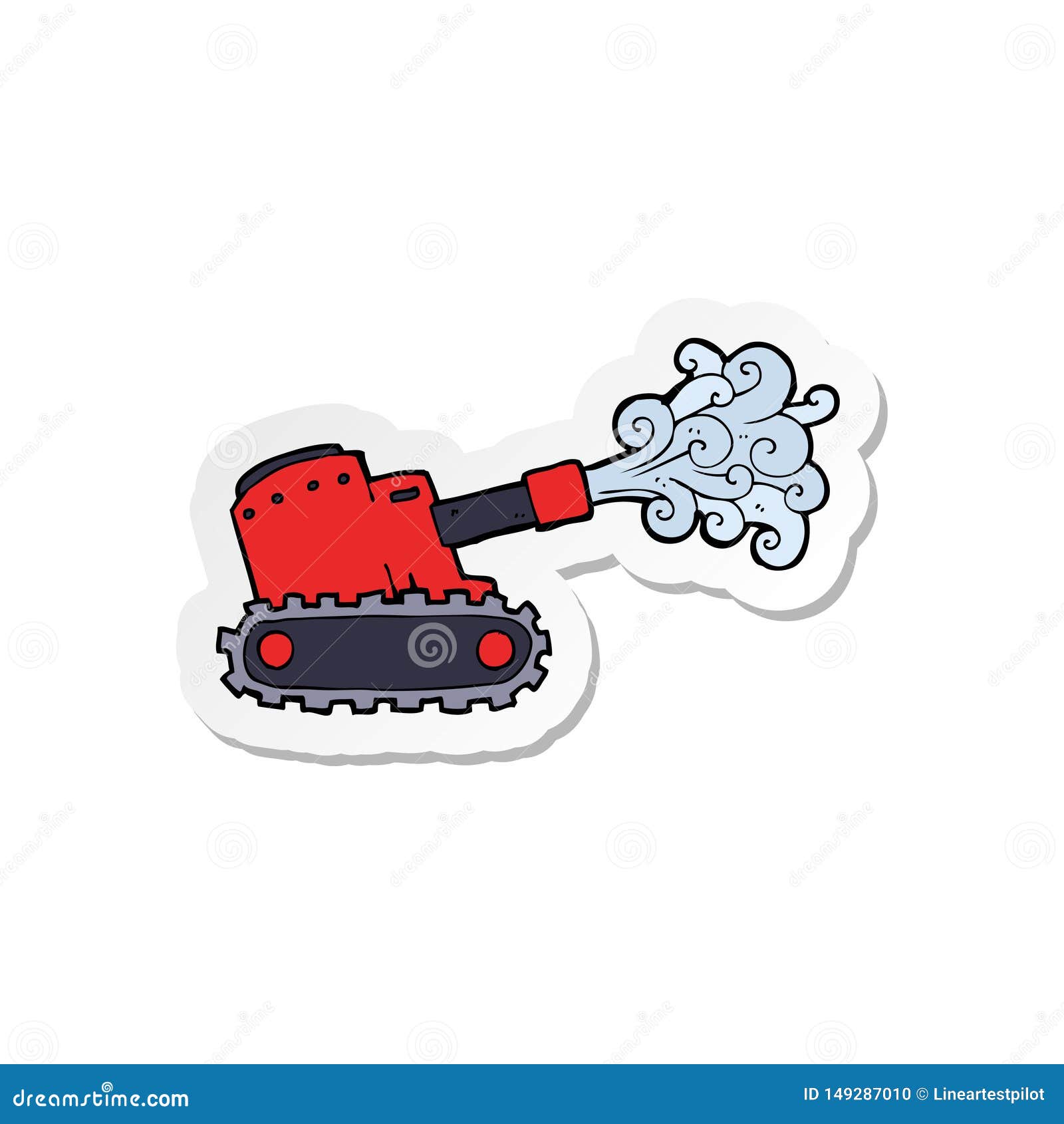 Sticker of a Cartooon Army Tank Stock Vector - Illustration of ...