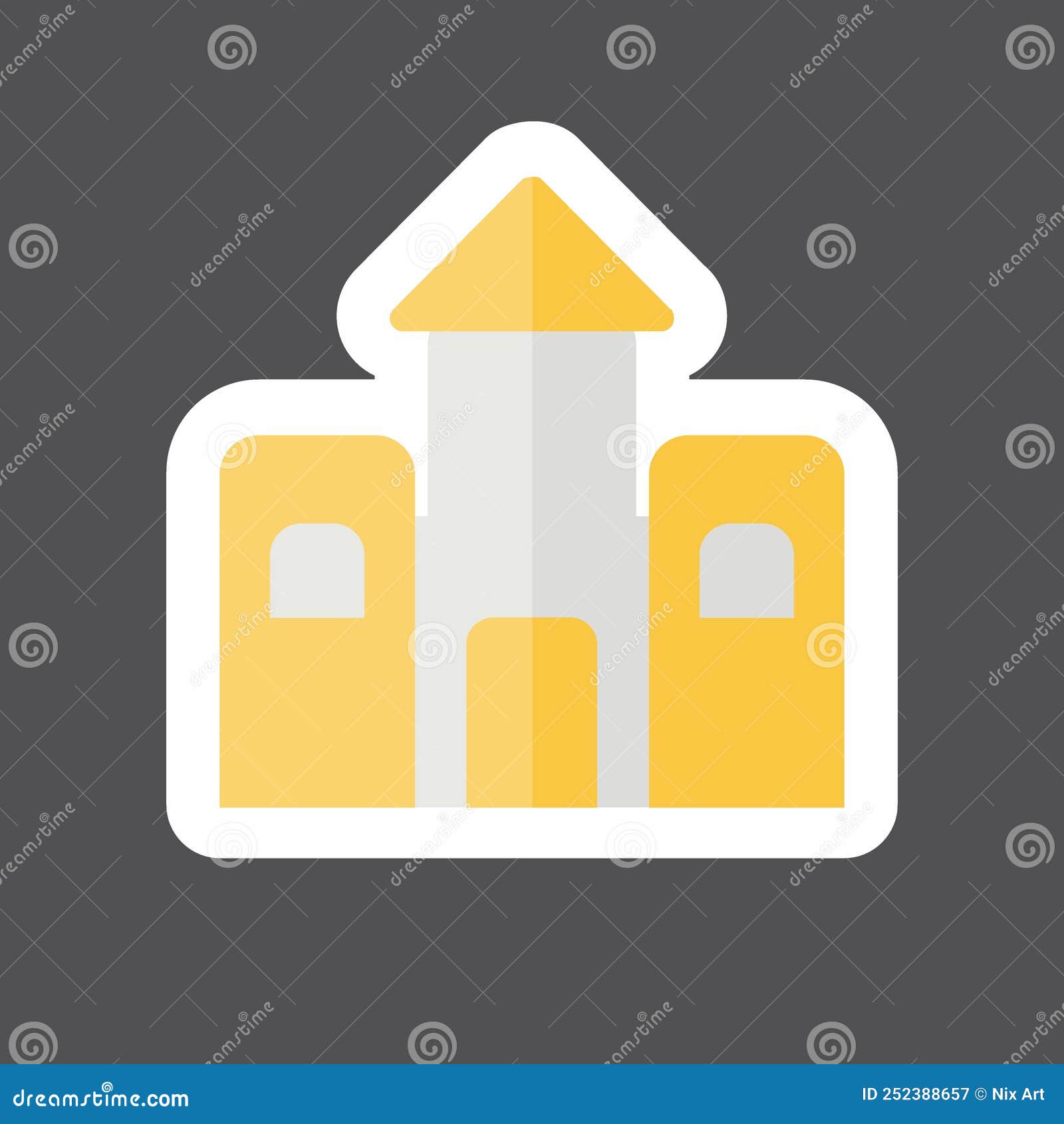 Sticker Castle. Suitable for Toy Symbol. Simple Design Editable. Design ...