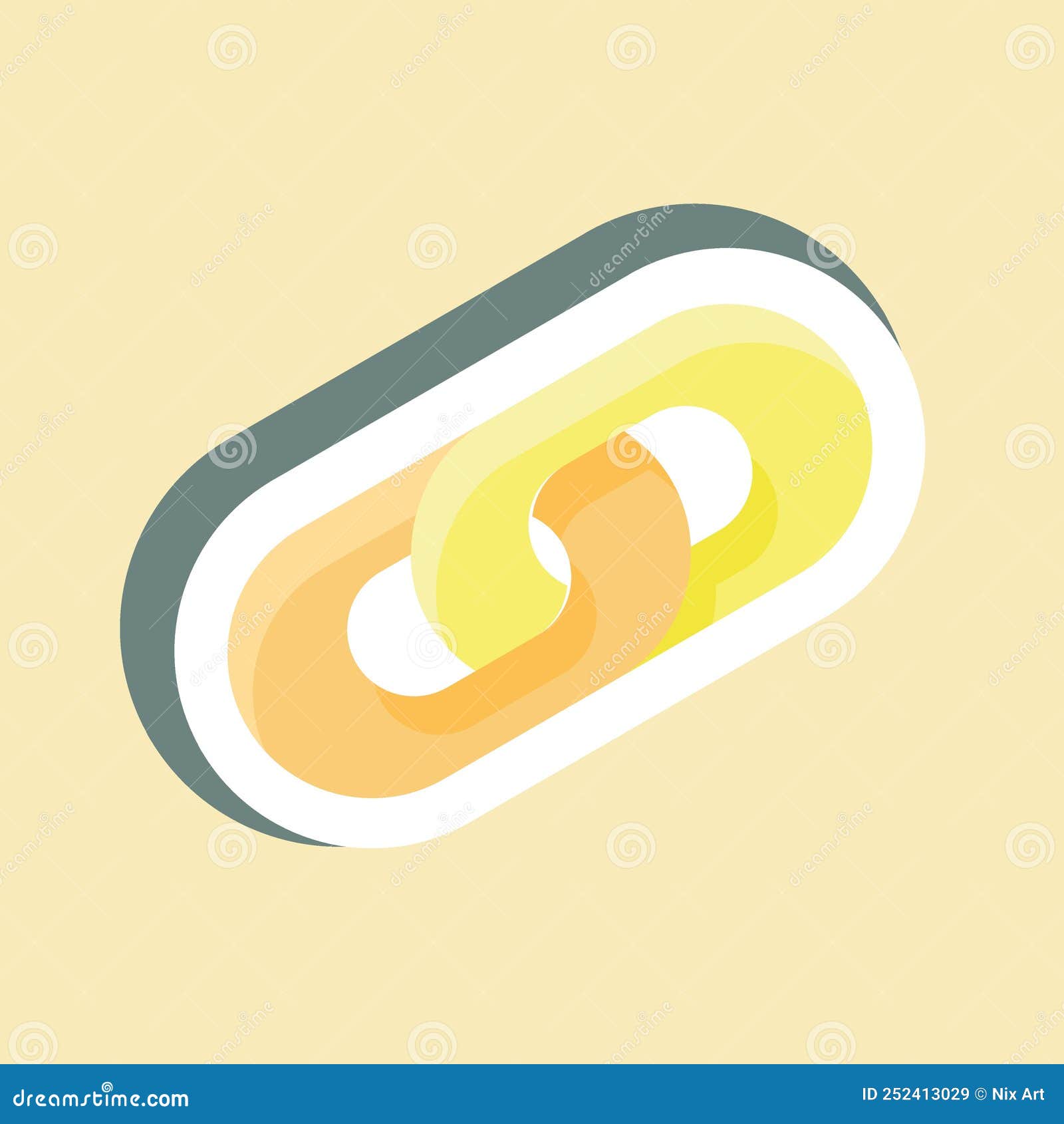 Sticker Chain Link. Suitable for Security Symbol. Simple Design ...