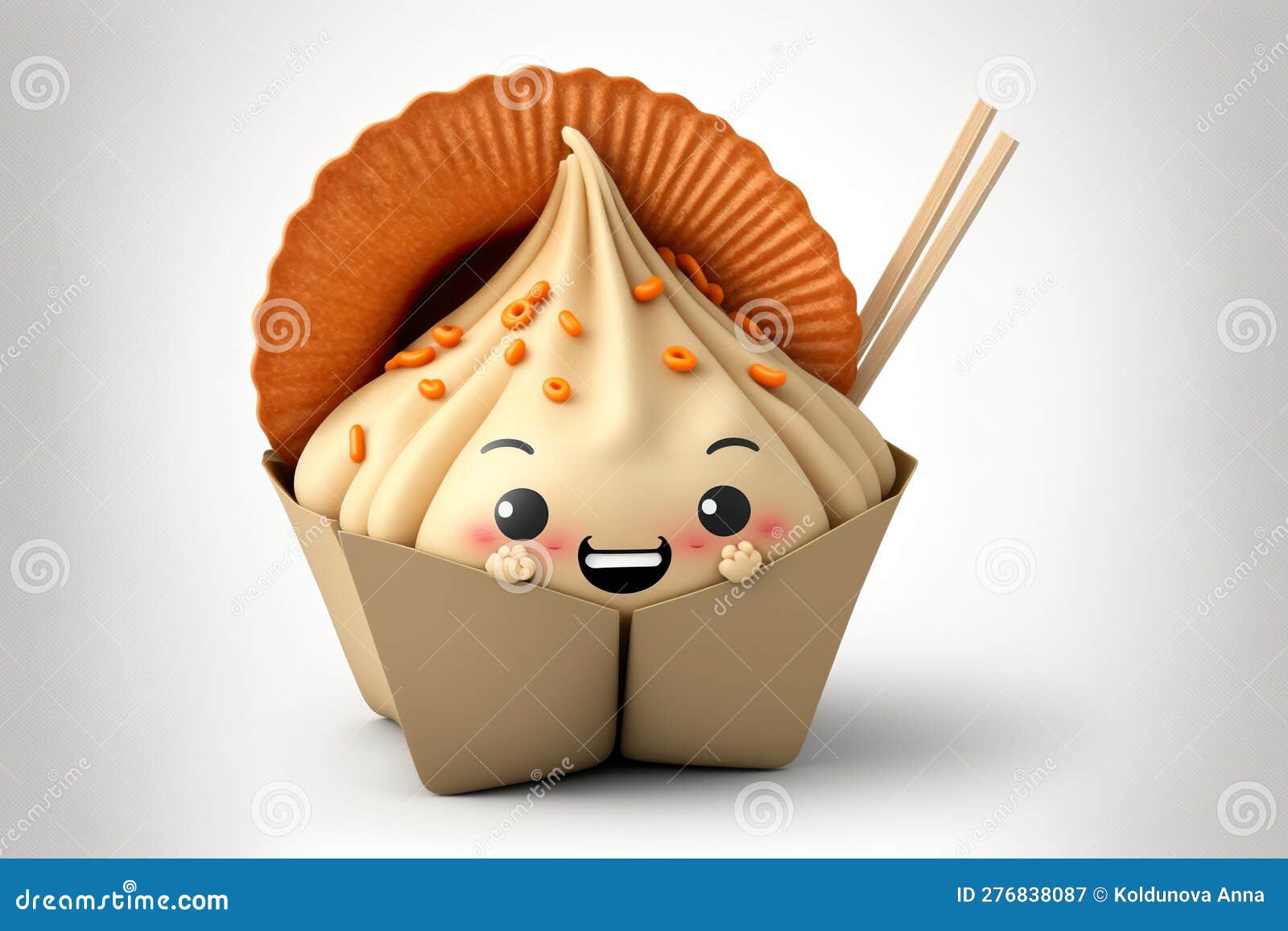 Sticker of Chinese Dumpling. Created with Generative AI Technology ...