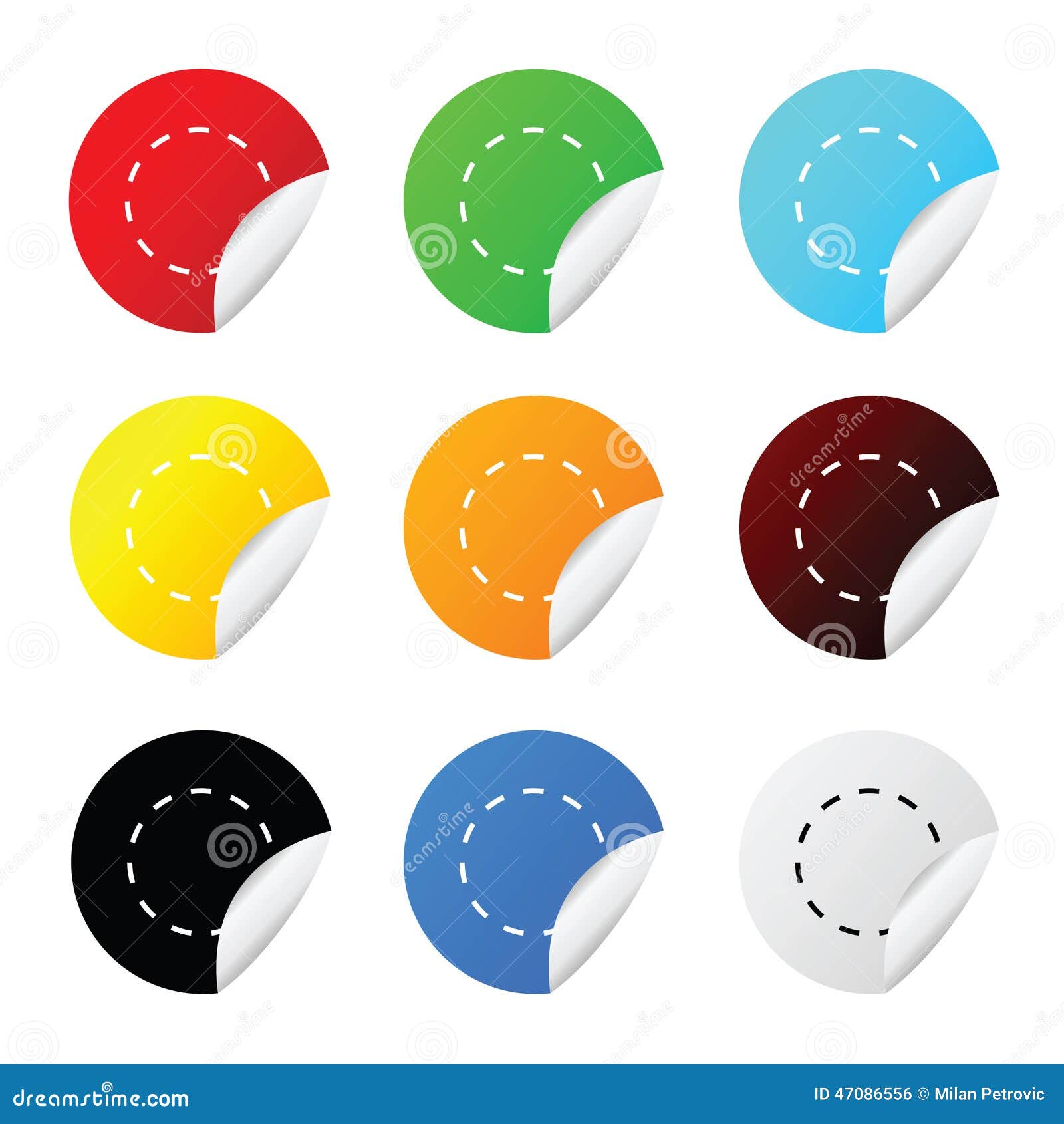 Sticker Circle Color Vector Stock Vector - Illustration of icon ...