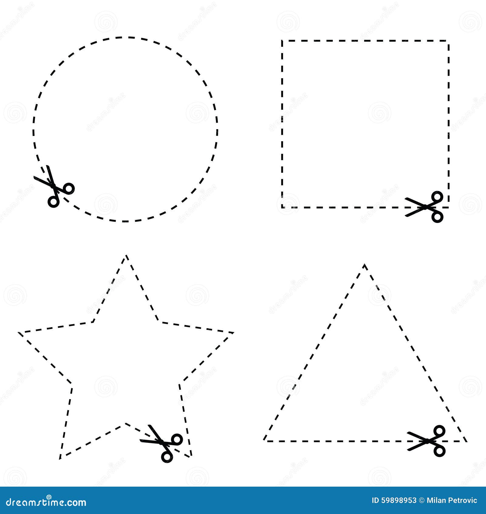 Sticker of Circle and Triangle Vector Stock Vector - Illustration of ...