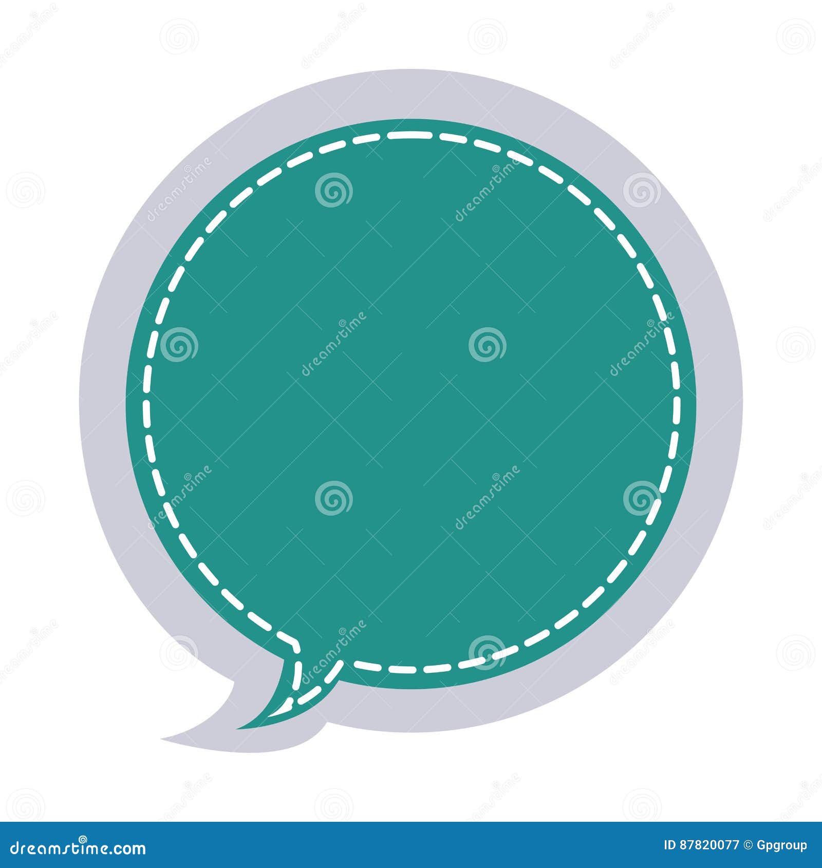 Sticker Circular Balloon Frame Callout Dialogue Stock Illustration ...
