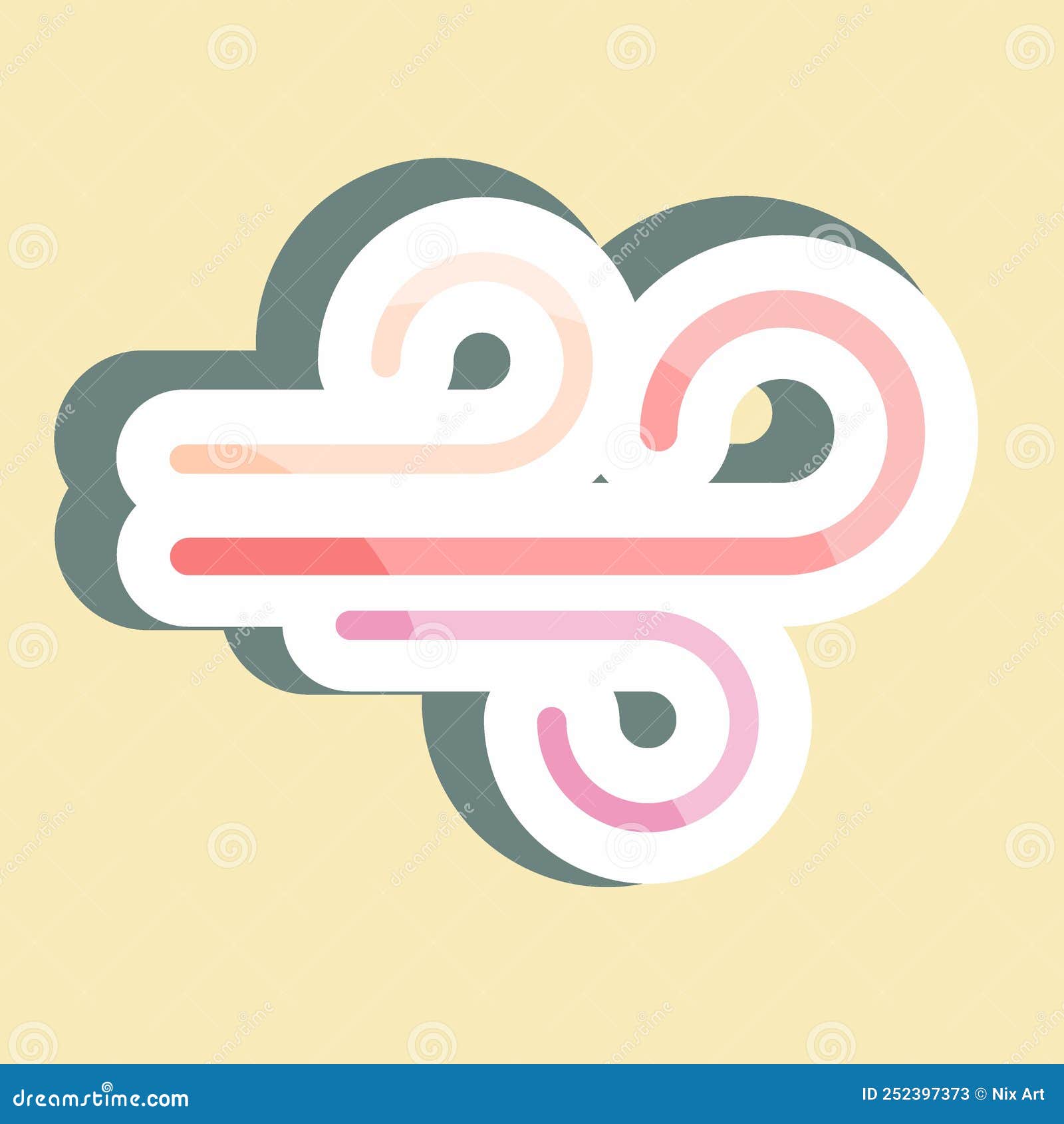 Sticker Clean Air. Suitable for Education Symbol. Simple Design ...