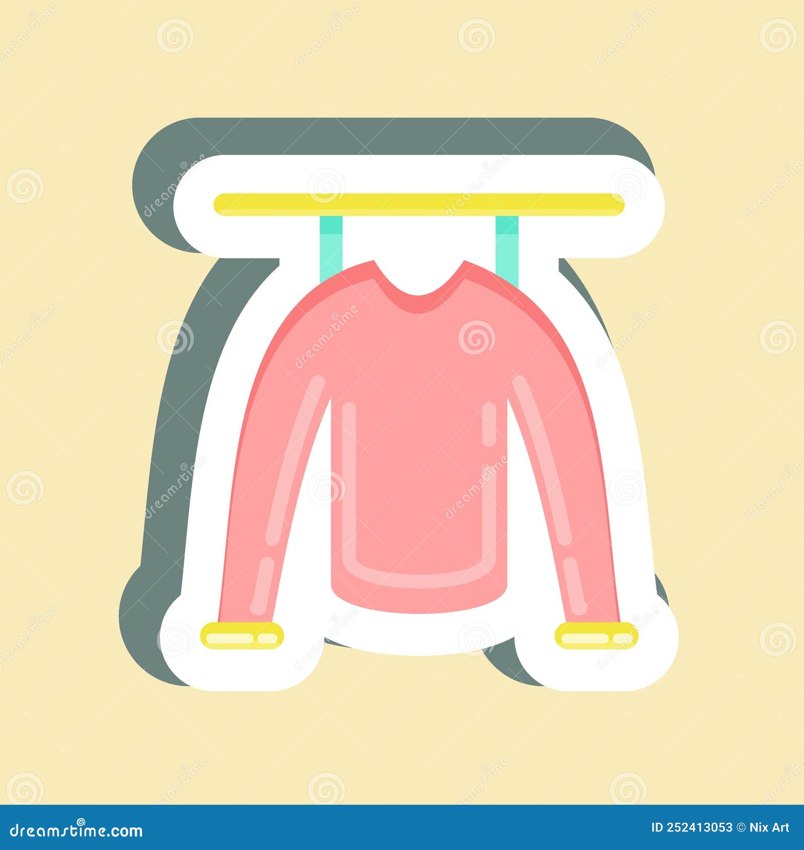 Sticker Clothes. Suitable for Kids Symbol. Simple Design Editable ...