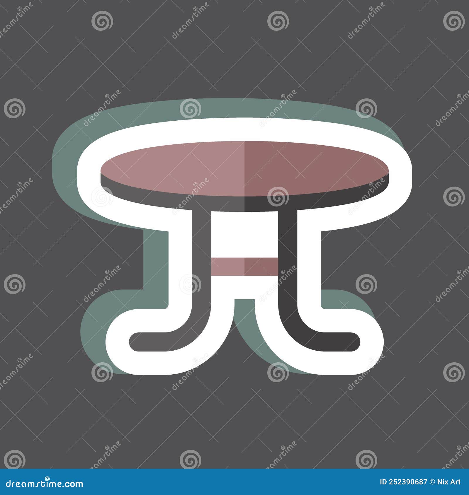 Sticker Coffee Table. Suitable for Home Symbol. Simple Design Editable ...