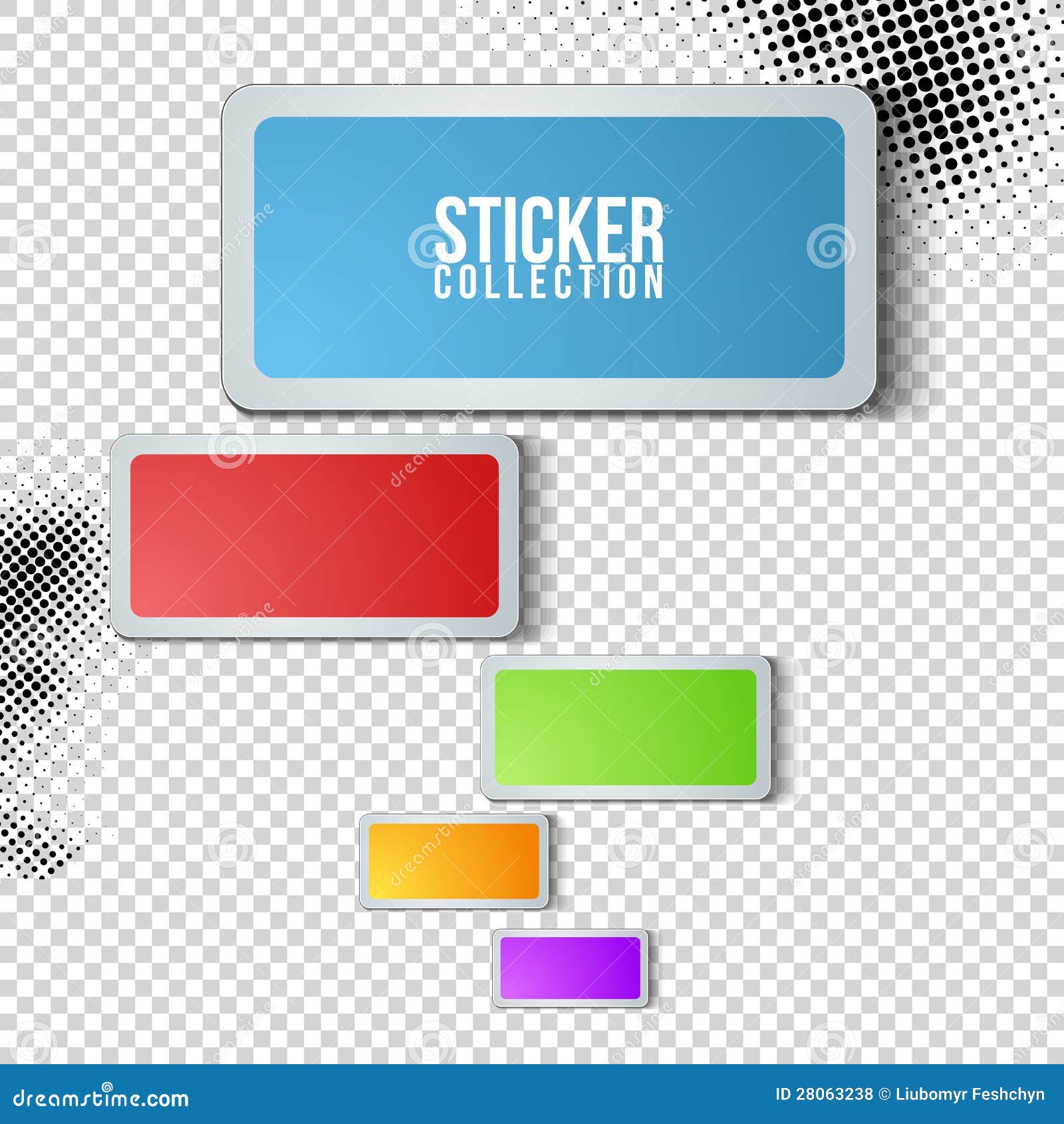 Sticker collection stock vector. Illustration of paper - 28063238